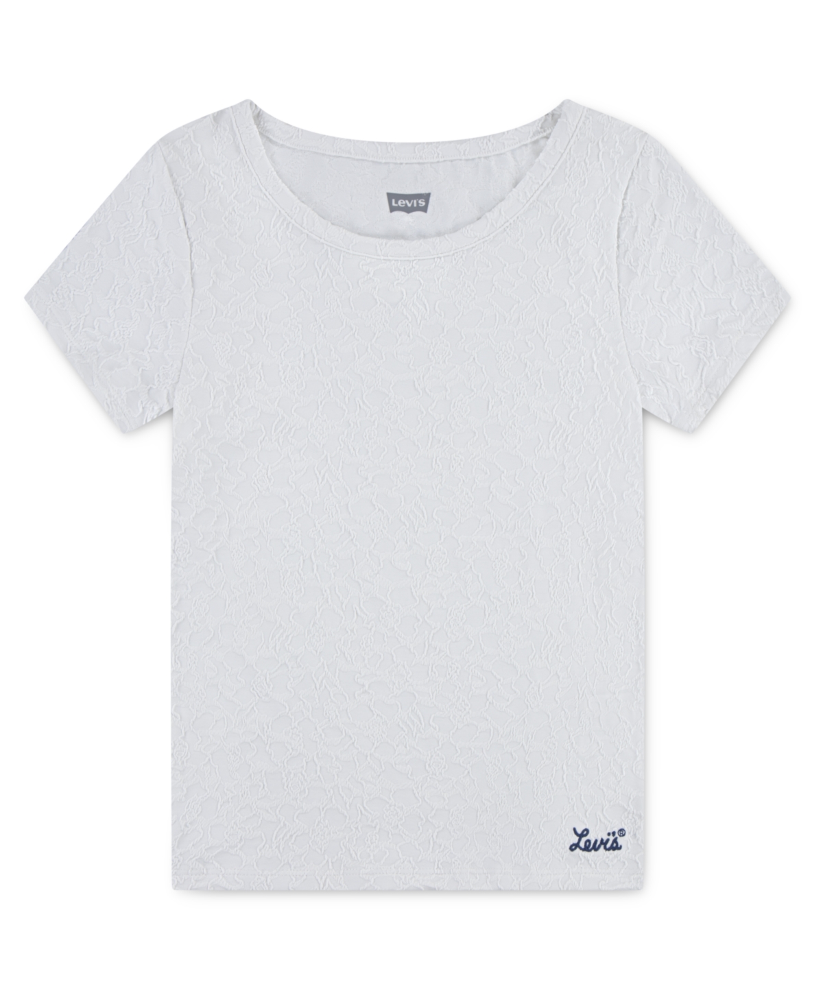 Click here for Levis Big Girls Jacquard T-Shirt - Bright white prices