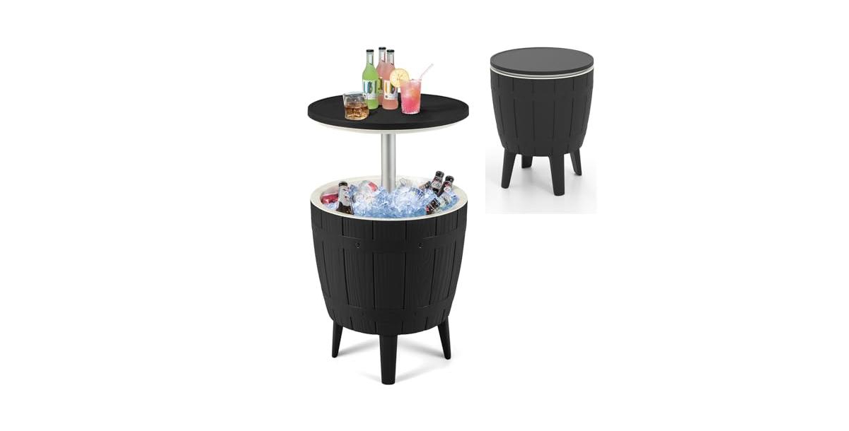Click here for 10 Gallon Cooler Bar Table Outdoor Coffee Table Ic... prices