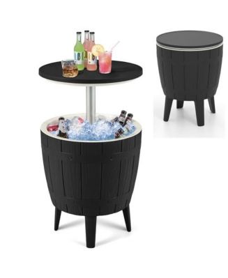 10 Gallon Cooler Bar Table Outdoor Coffee Table Ice Bucket with ...