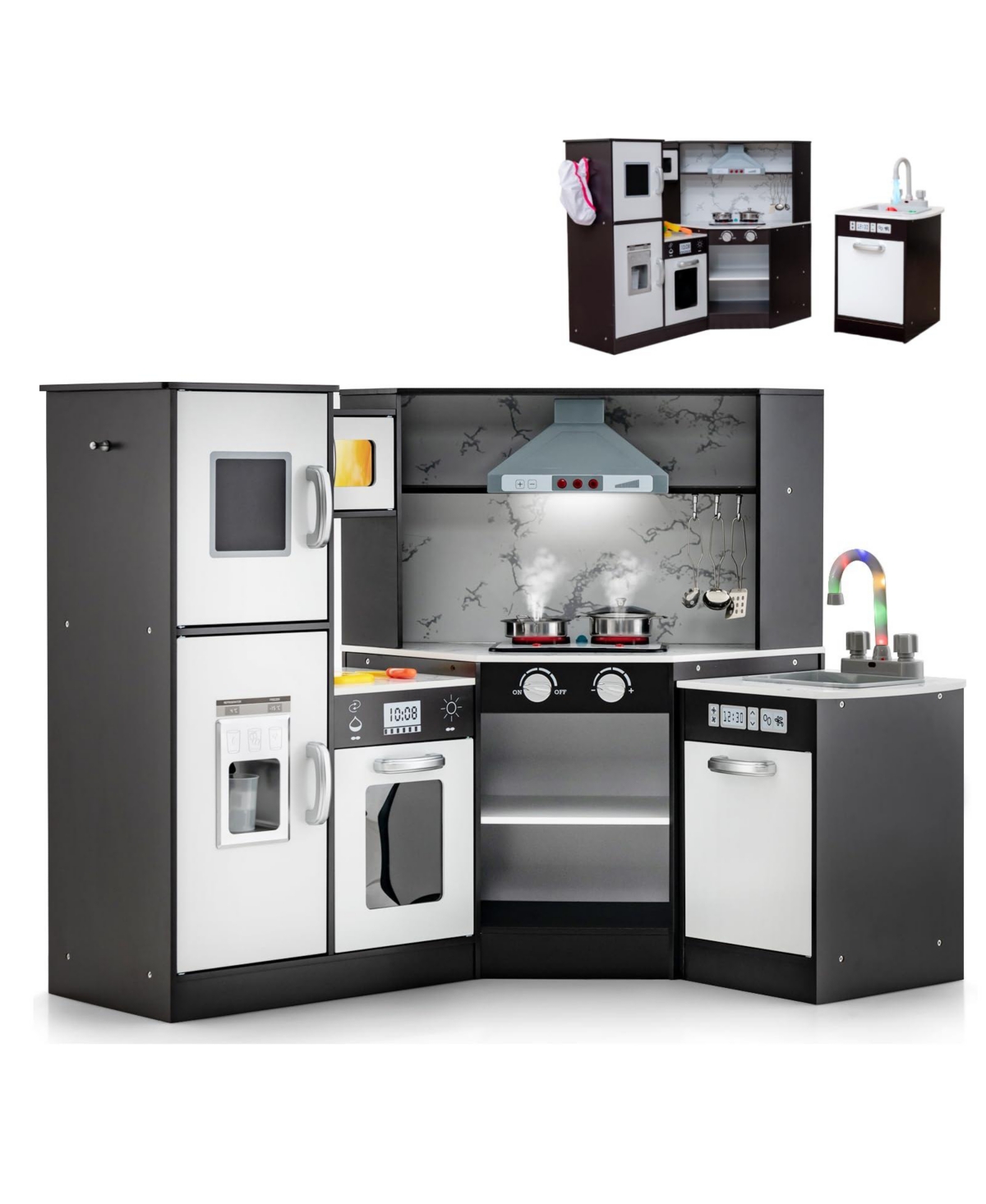 Click here for Kids Corner Pretend Kitchen Playset with Separated... prices