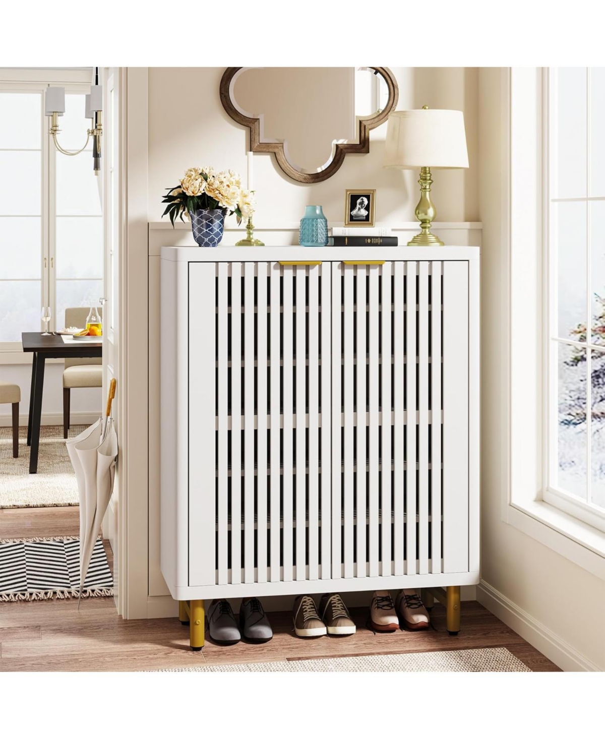 Click here for Tribesigns 6-Tier Shoe Cabinet with Shutter Doors... prices