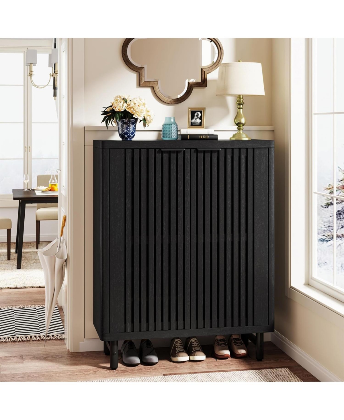 Click here for Tribesigns 6-Tier Shoe Cabinet with Shutter Doors... prices