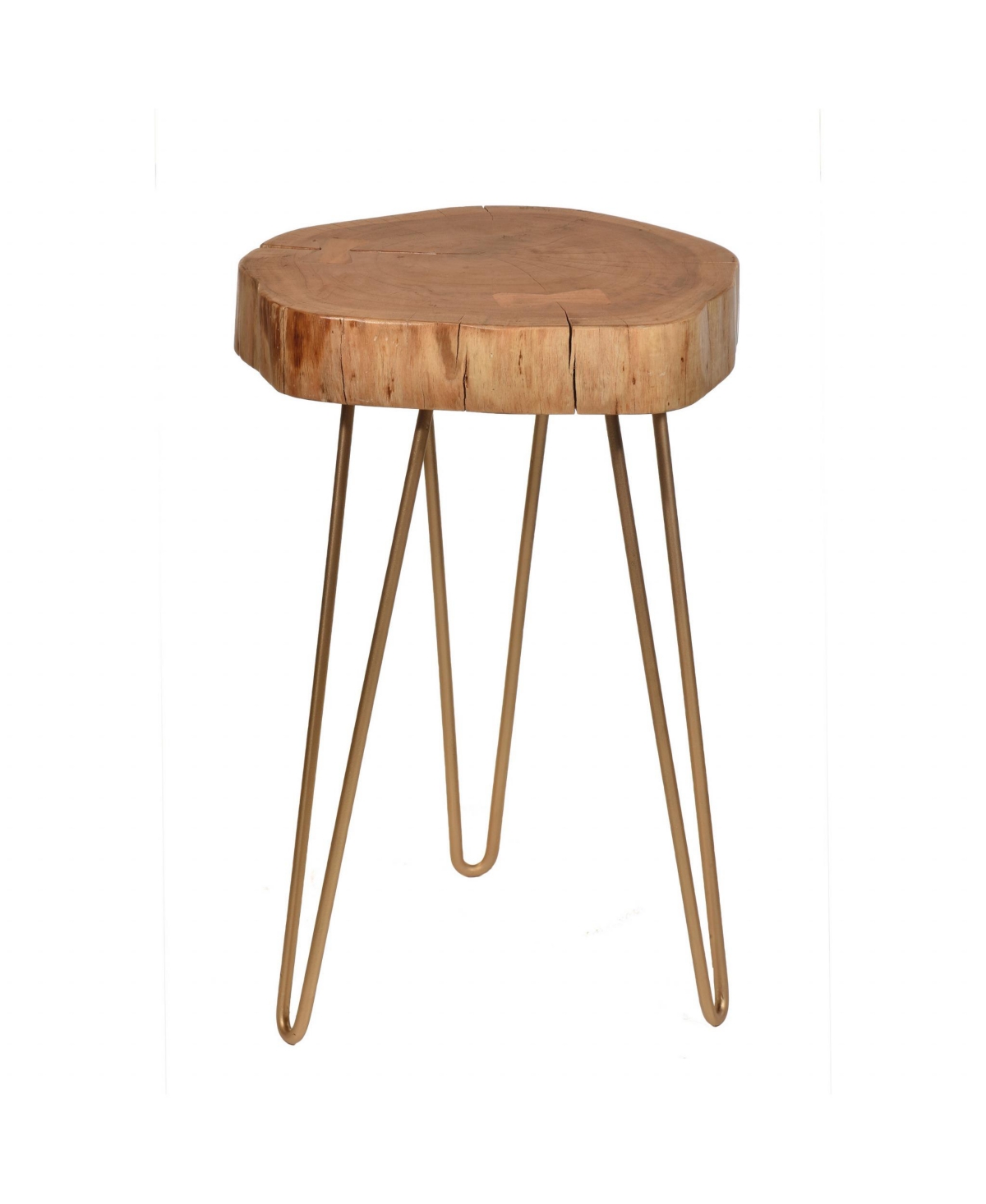 Click here for Iron and Solid Wood End Table – Round Accen... prices