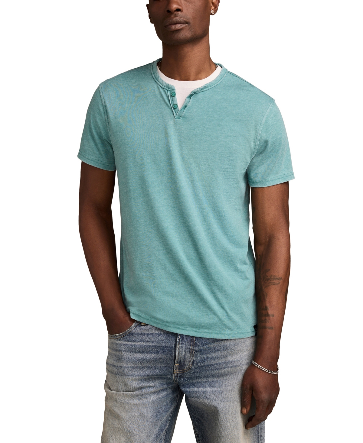 Click here for Lucky Brand Mens Venice Burnout Notch Neck Tee T-s... prices
