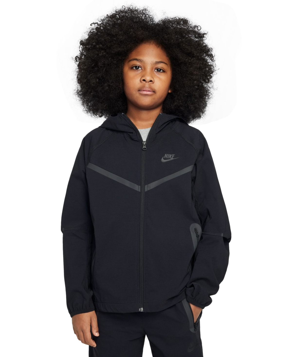 Click here for Nike Big Kids Tech Woven Jacket - Black prices