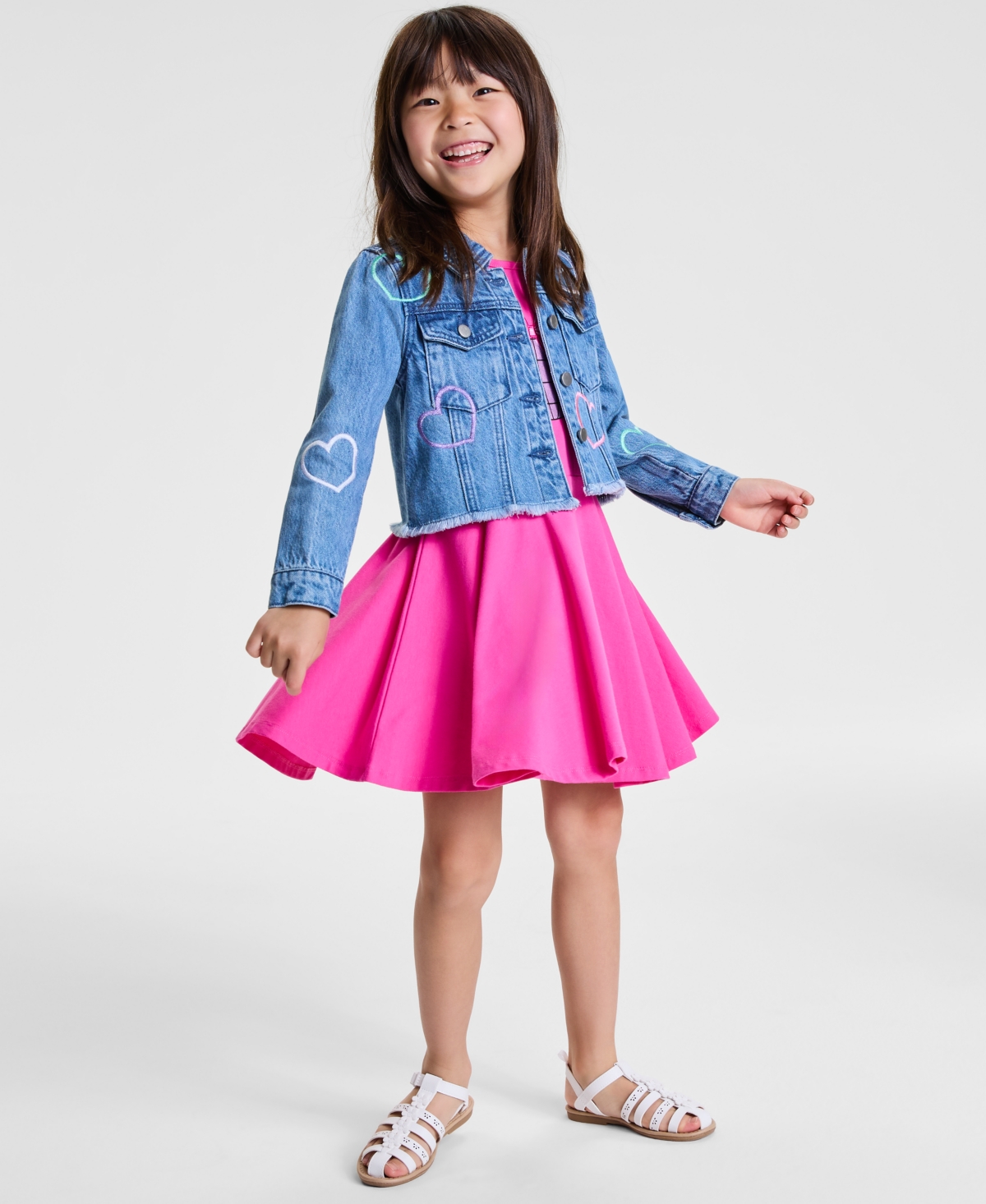Click here for Rare Editions Little Girls Heart Denim Jacket & Dr... prices