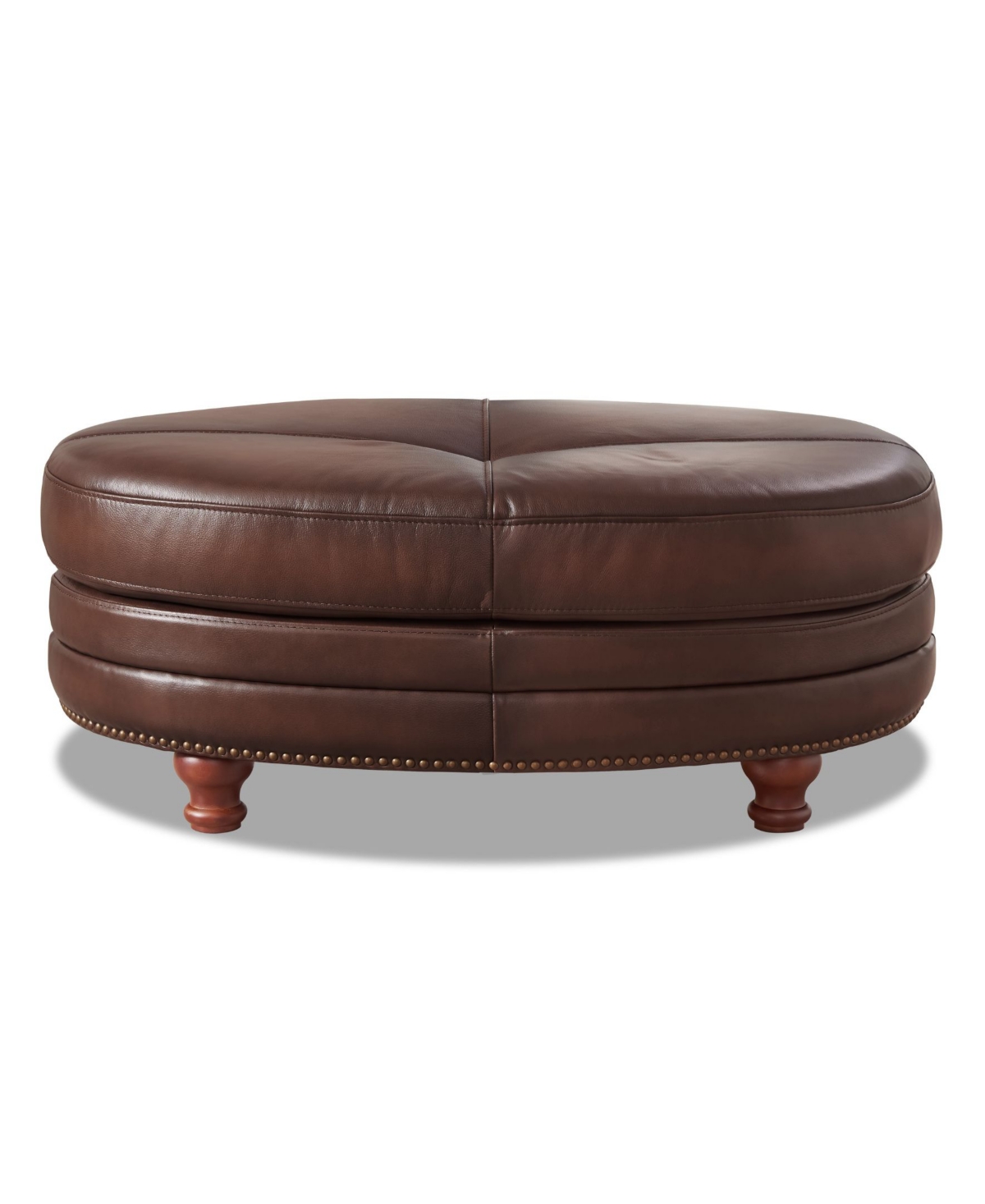 Click here for Hydeline Belfast 42 Top Grain Leather Oval Ottoman... prices
