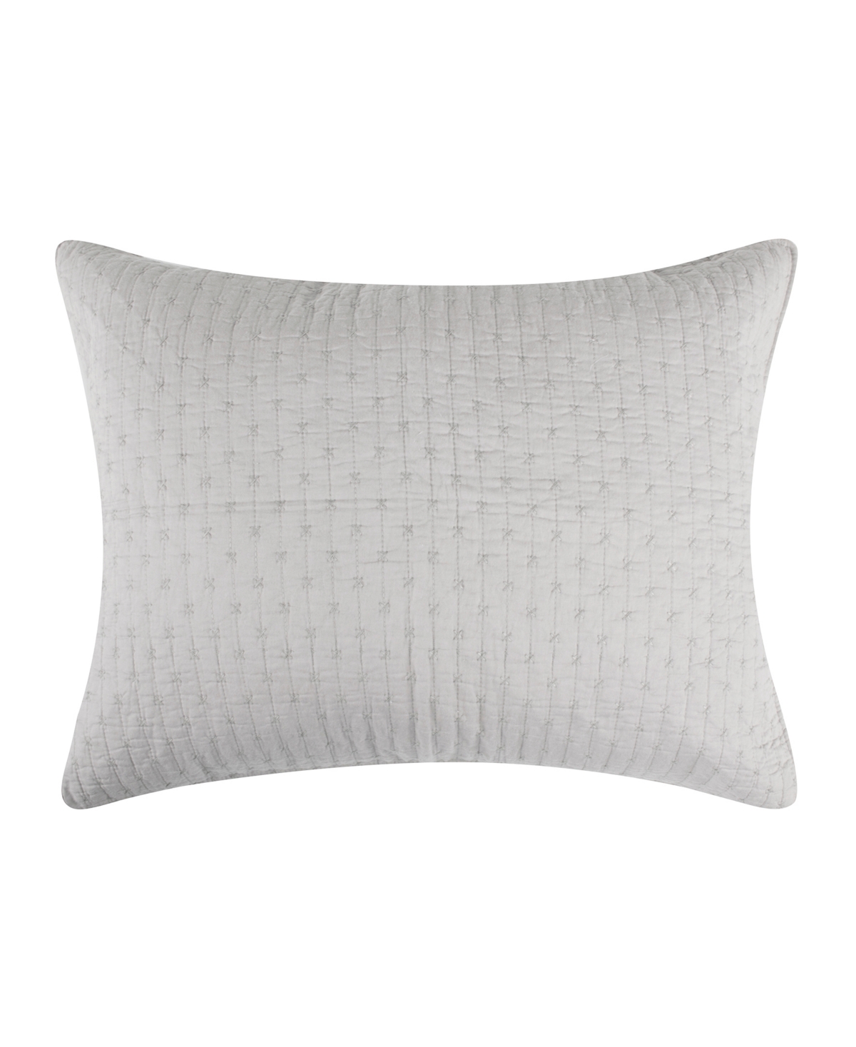 Click here for Levtex Cross Stitch Sham  Standard - Light Gray prices