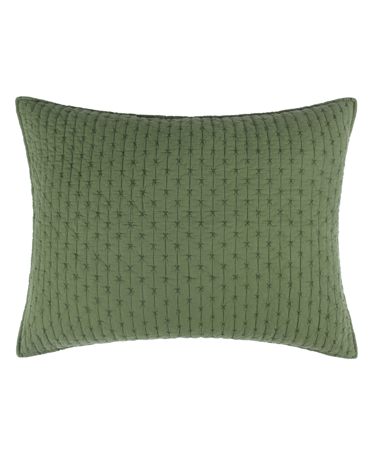 Click here for Levtex Cross Stitch Sham  Standard - Forest Green prices