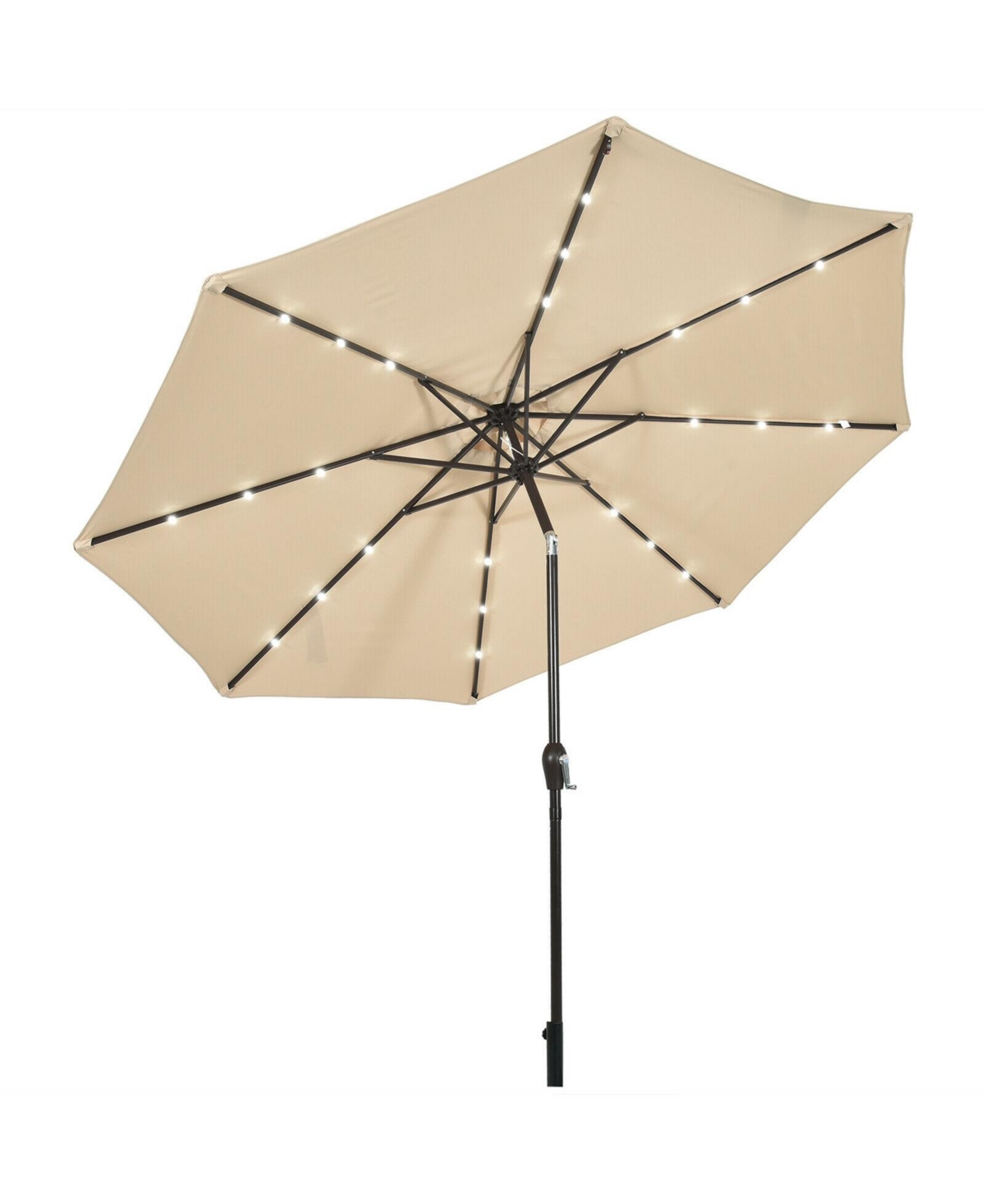 Click here for 10 Feet Outdoor Patio Umbrella with Bright Solar L... prices