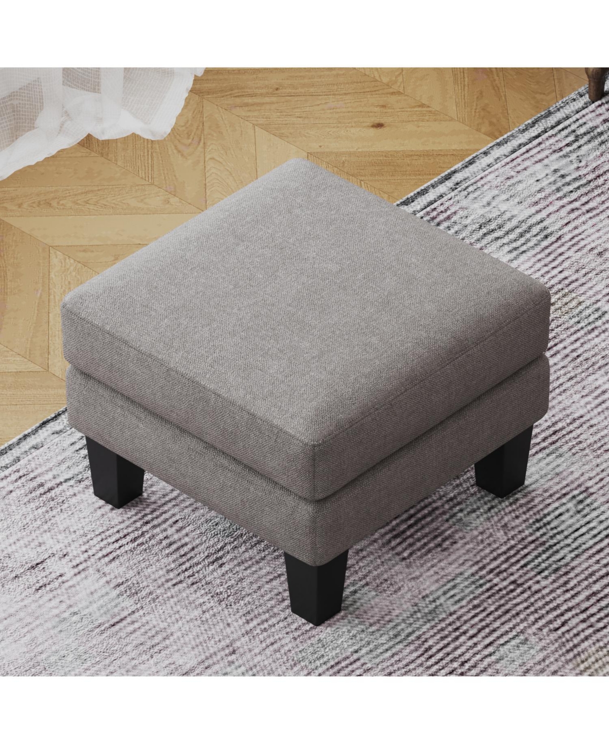 Click here for Streamdale Furniture Fabric Ottoman Light Grey - L... prices