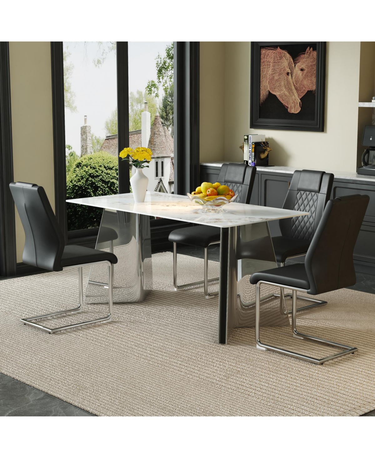 Click here for Streamdale Cold Jade Dining Set 63" Table & 4... prices