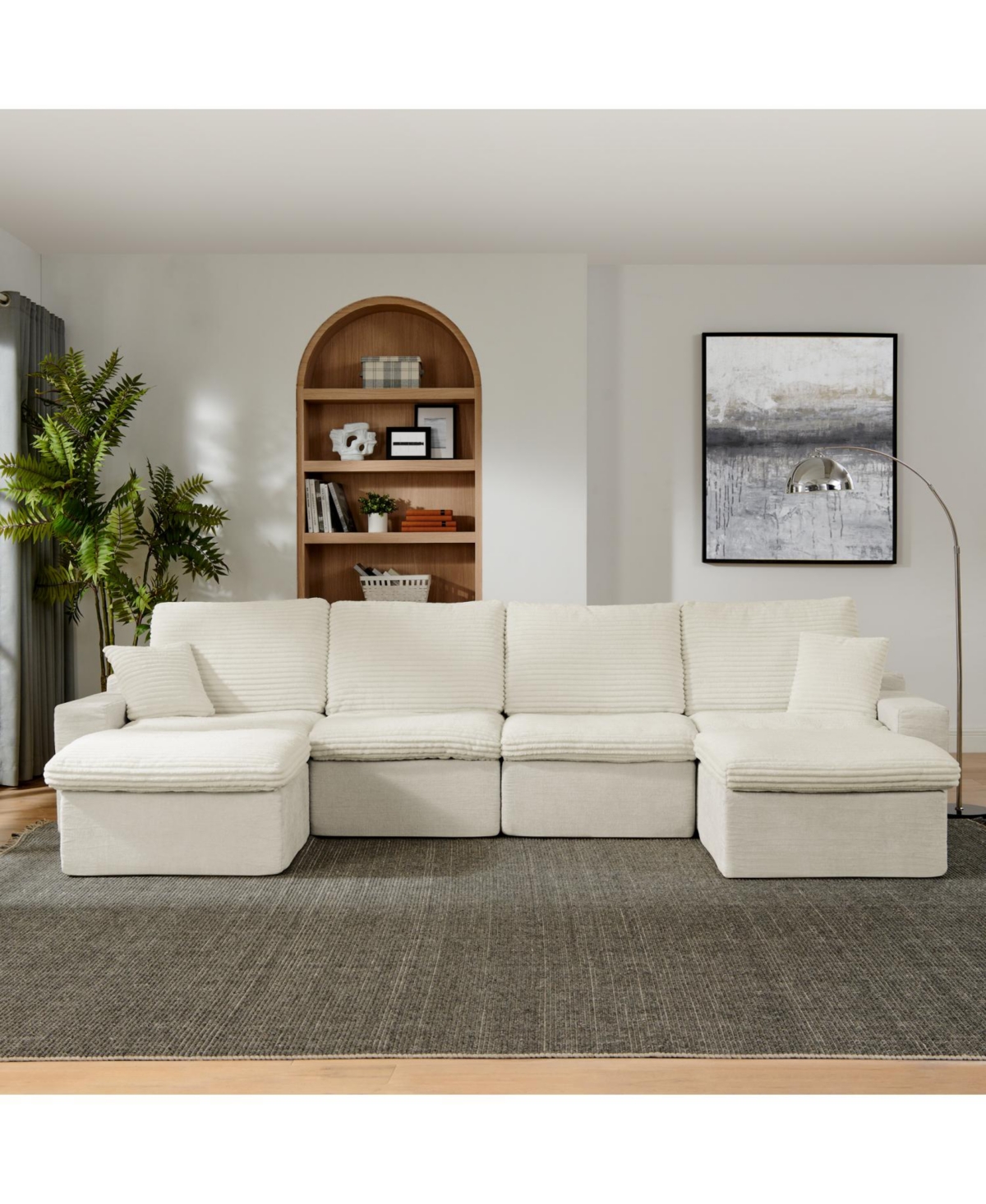 Click here for Streamdale 142" Cloud Sectional Sofa with Cha... prices