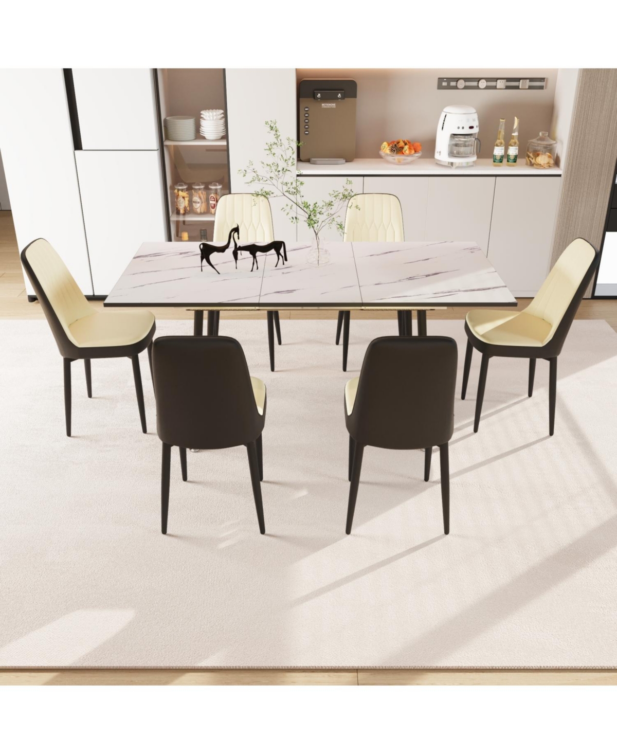 Click here for Streamdale 47-63" Expandable Dining Set Table... prices