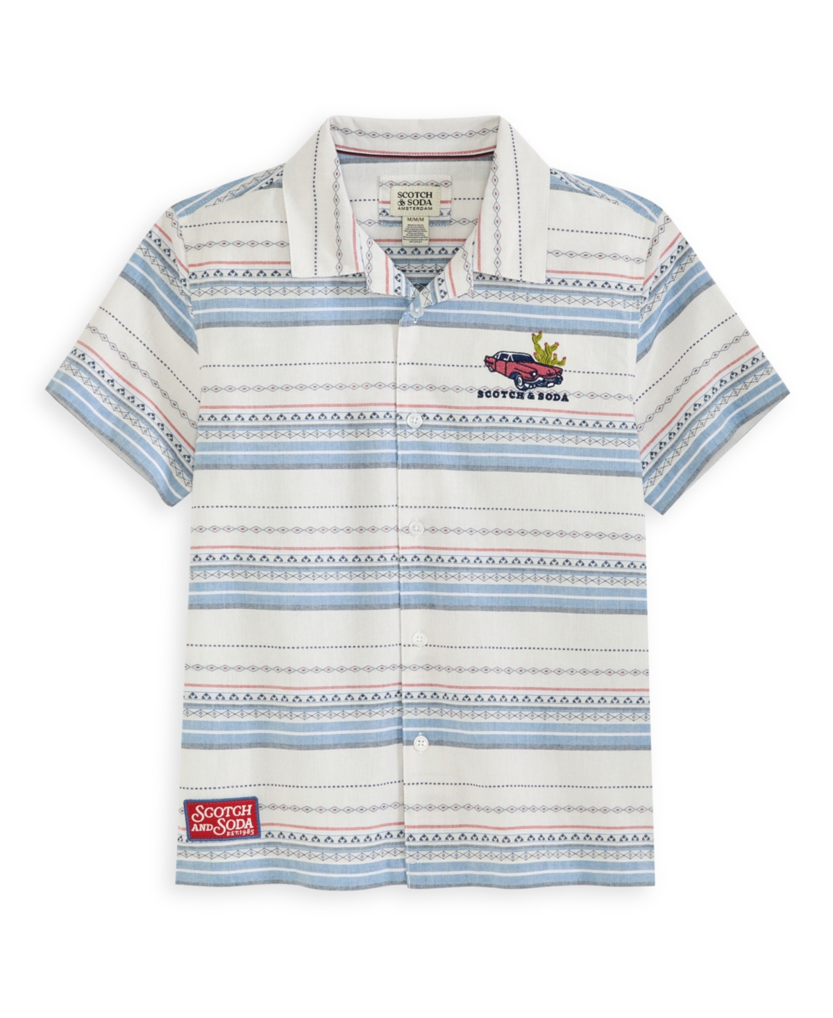 Click here for Scotch & Soda Big Boys Dobby Camp Polo Shirt - Gra... prices
