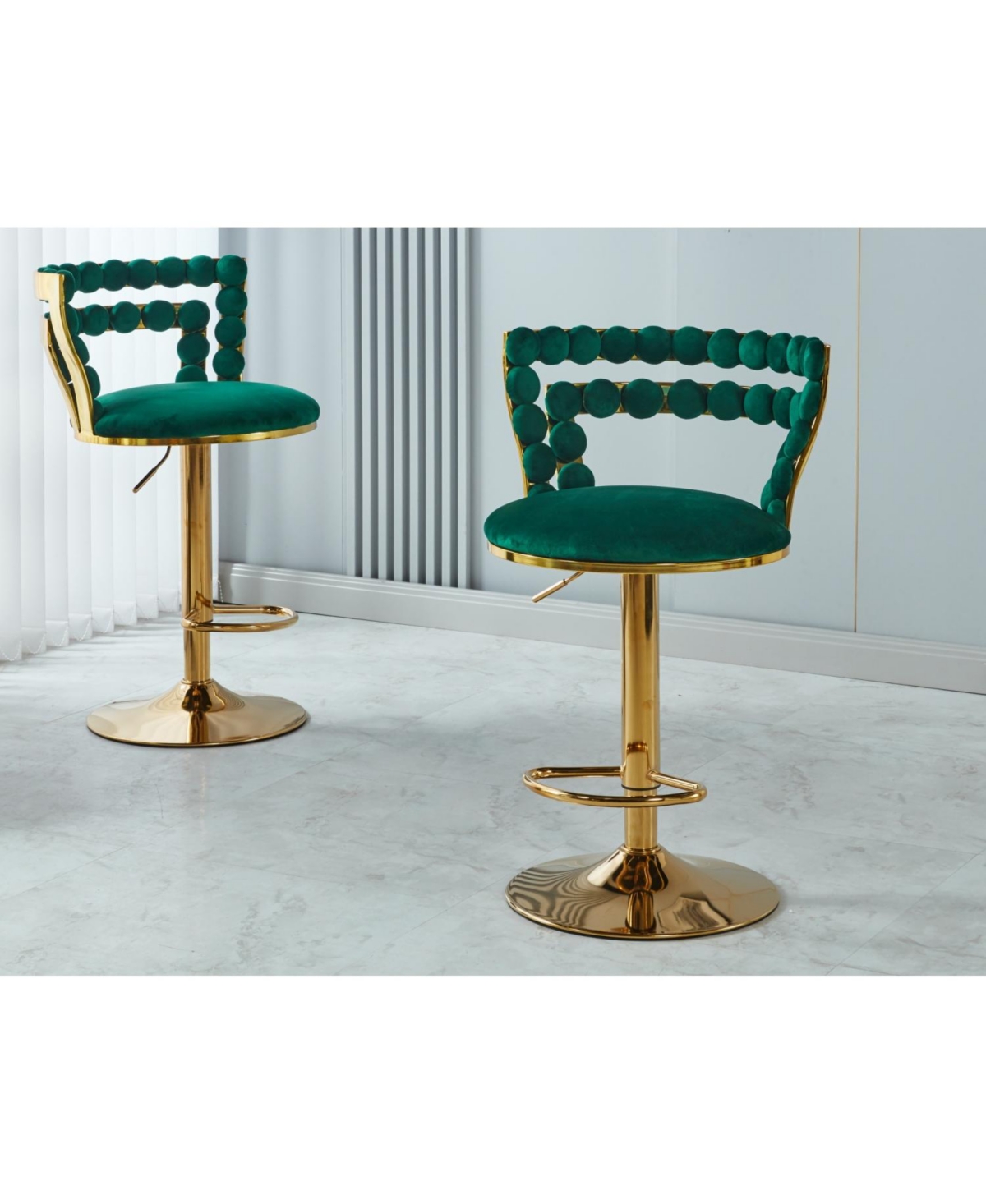 Click here for Modern Bar chair(set of 2 ) with golden color iron... prices