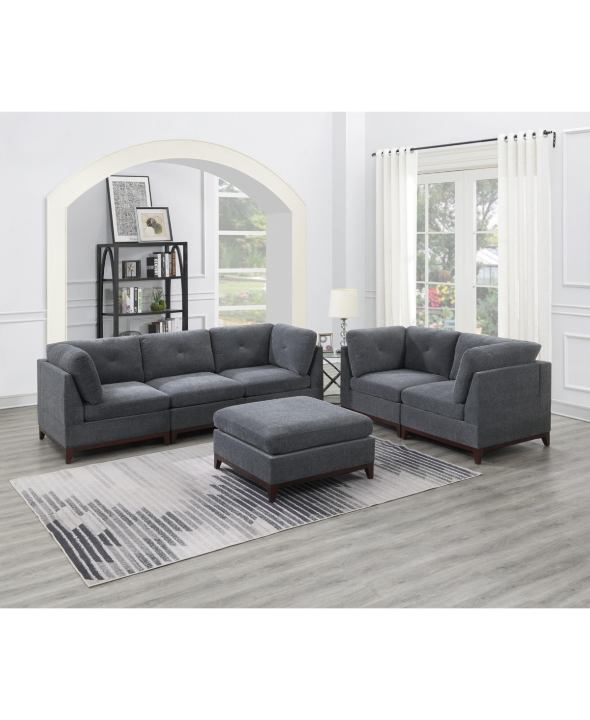 Click here for Streamdale 6 Piece Modular Sofa Set in Ash Grey Ch... prices