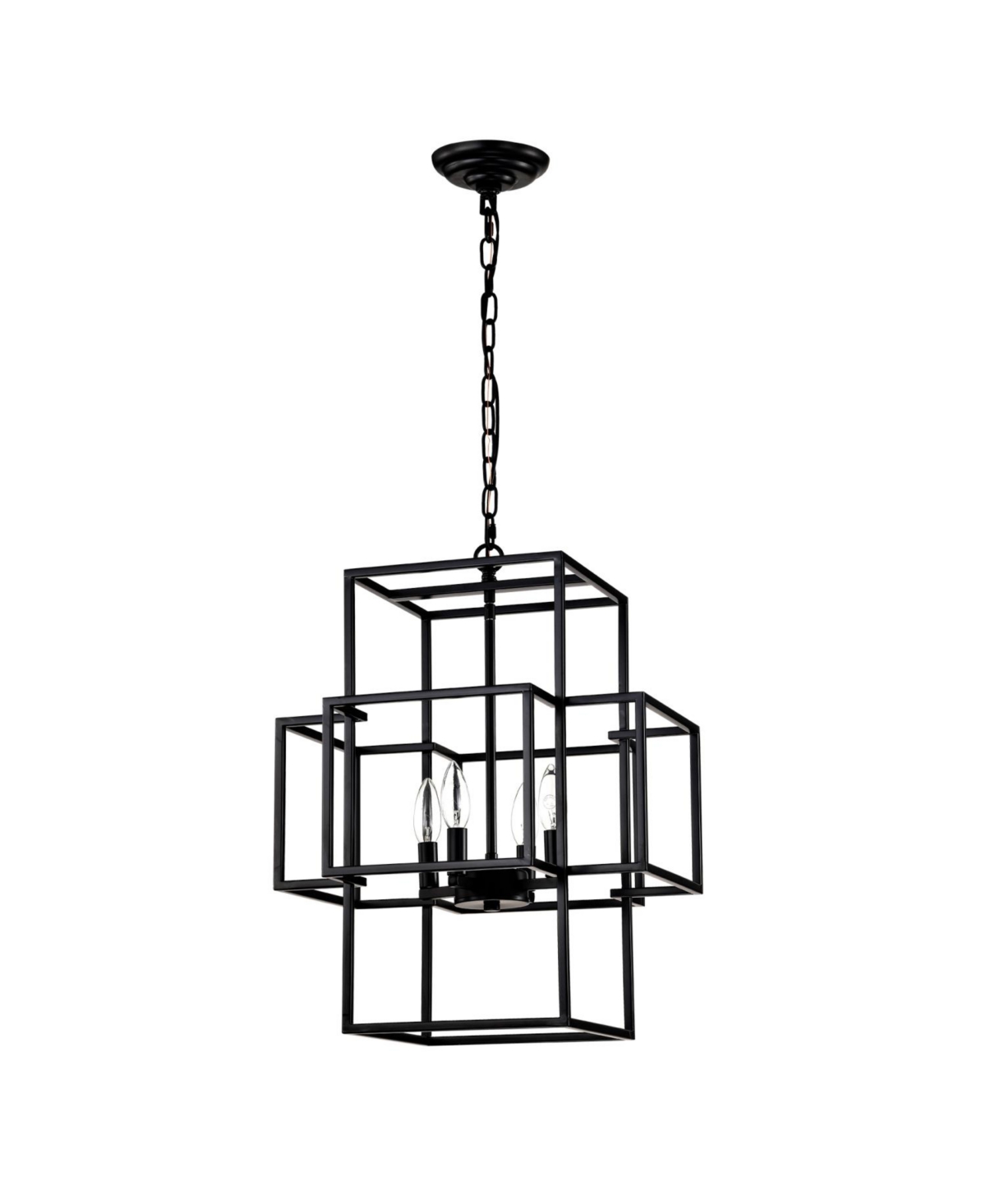 Click here for Streamdale Matte Black 4-Light Adjustable Pendant... prices