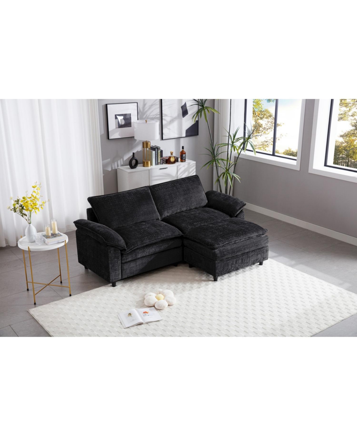 Click here for Streamdale Modular Loveseat Sofa with Ottoman  Dee... prices