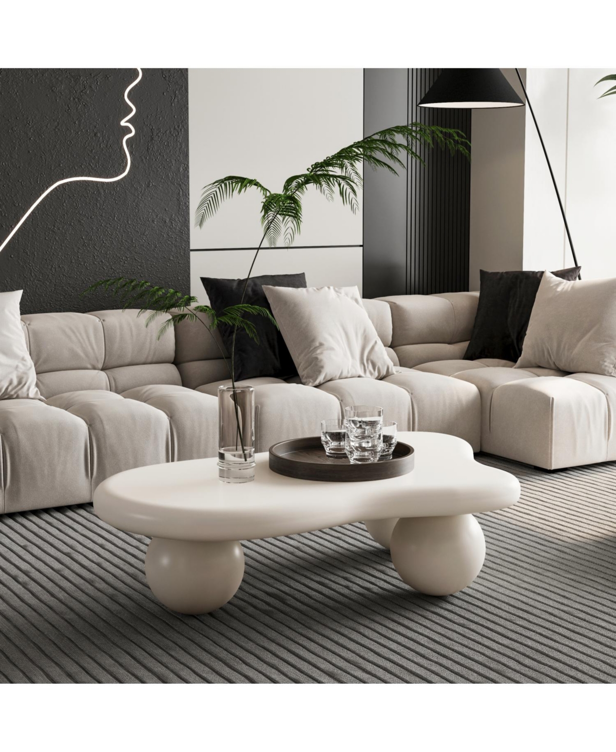 Click here for Streamdale 40 Inch Cloud Shaped Coffee Table with... prices