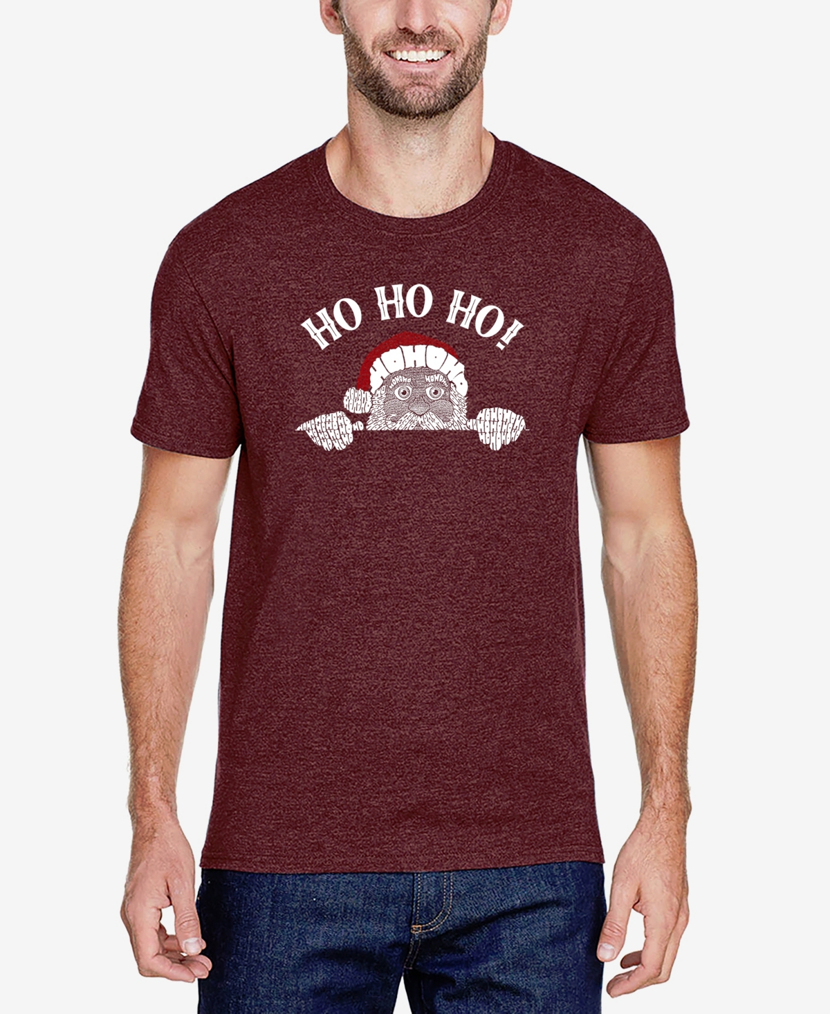 Click here for La Pop Art Mens Peeking Santa Premium Blend Word A... prices