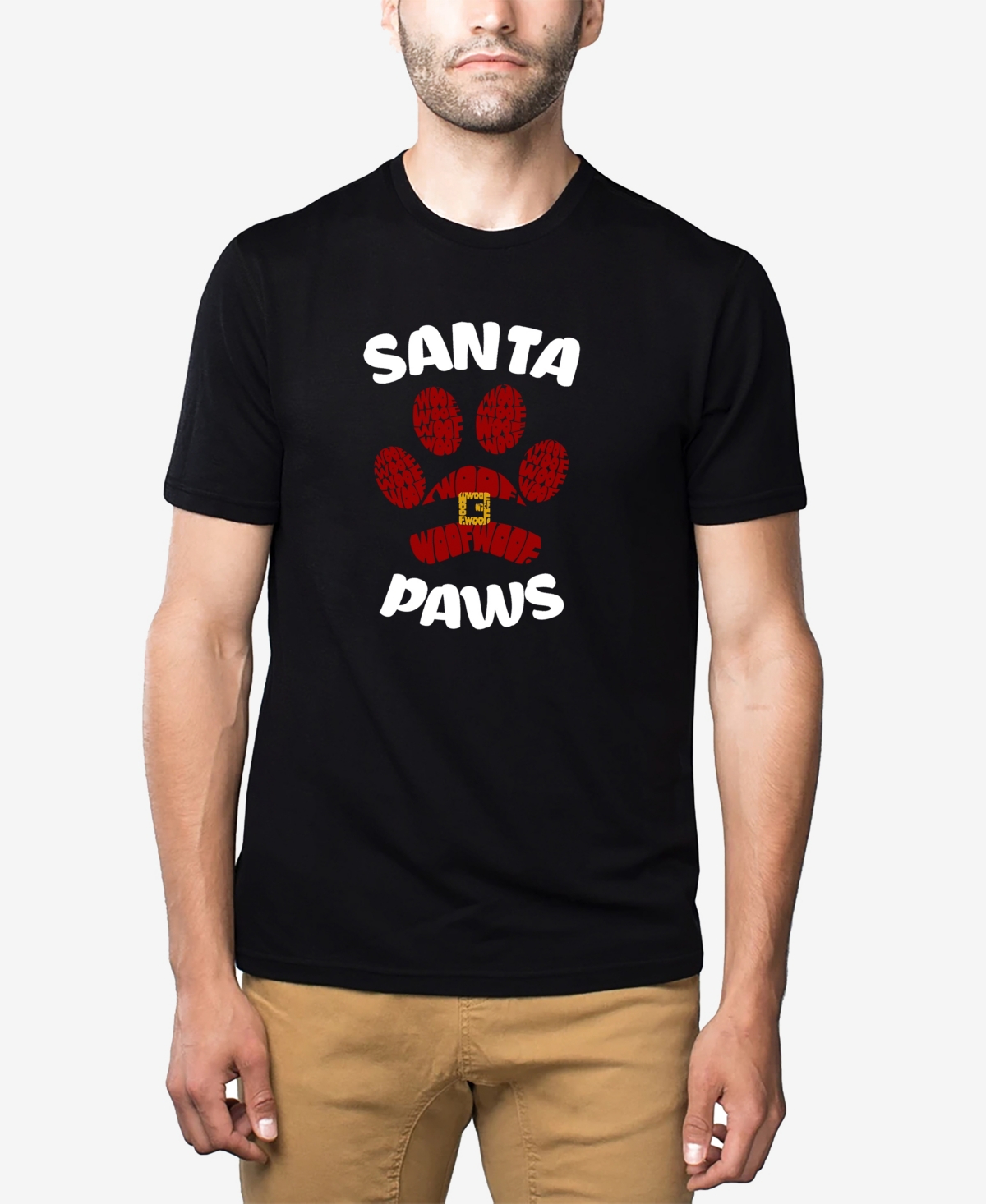Click here for La Pop Art Mens Santa Paws Premium Blend Word Art... prices