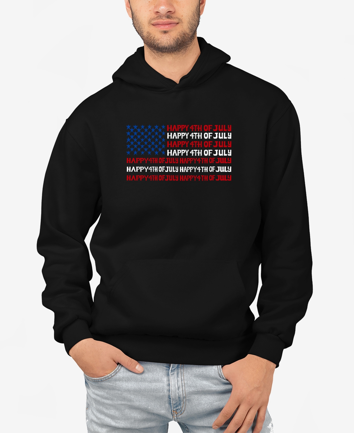 Click here for La Pop Art Mens Happy 4th Of July Word Art Hooded... prices