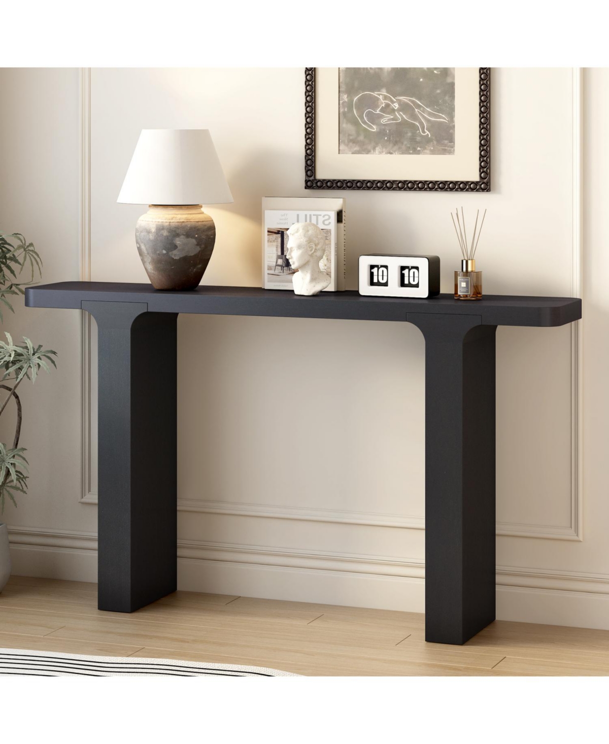 Click here for Streamdale Elegant Acacia Veneer Entryway Table Su... prices