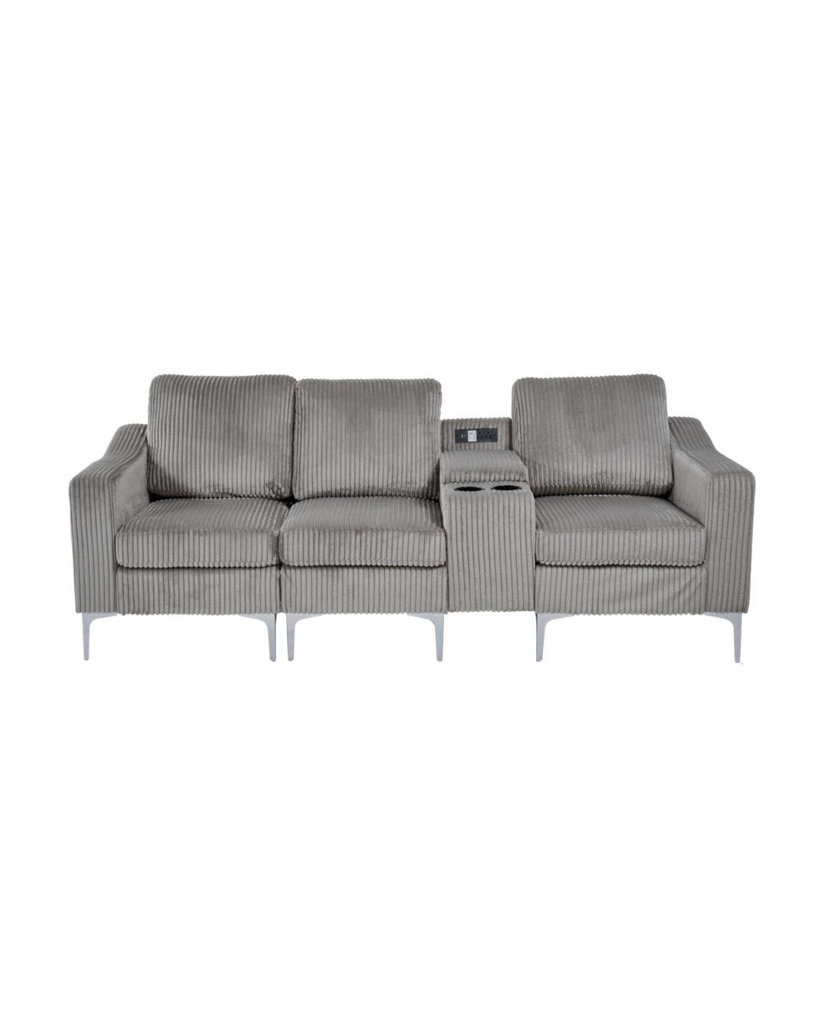 Click here for Convertible Sectional Corduroy Sofa with Cupholder... prices