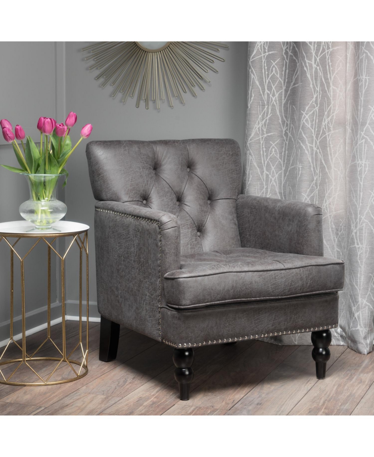 Click here for Streamdale Microfiber Club Chair W/ Diamond Tuftin... prices