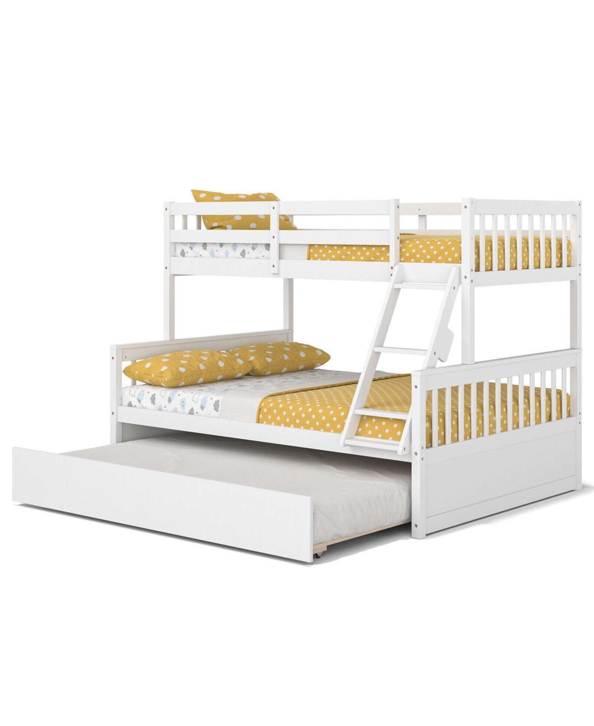 Click here for Twin Over Full Convertible Bunk Bed with Twin Trun... prices