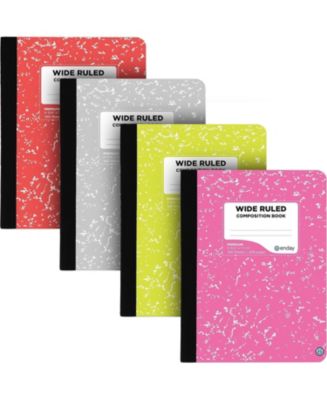 Composition Notebooks Wide Ruled Paper, Colored Marble Composition ...