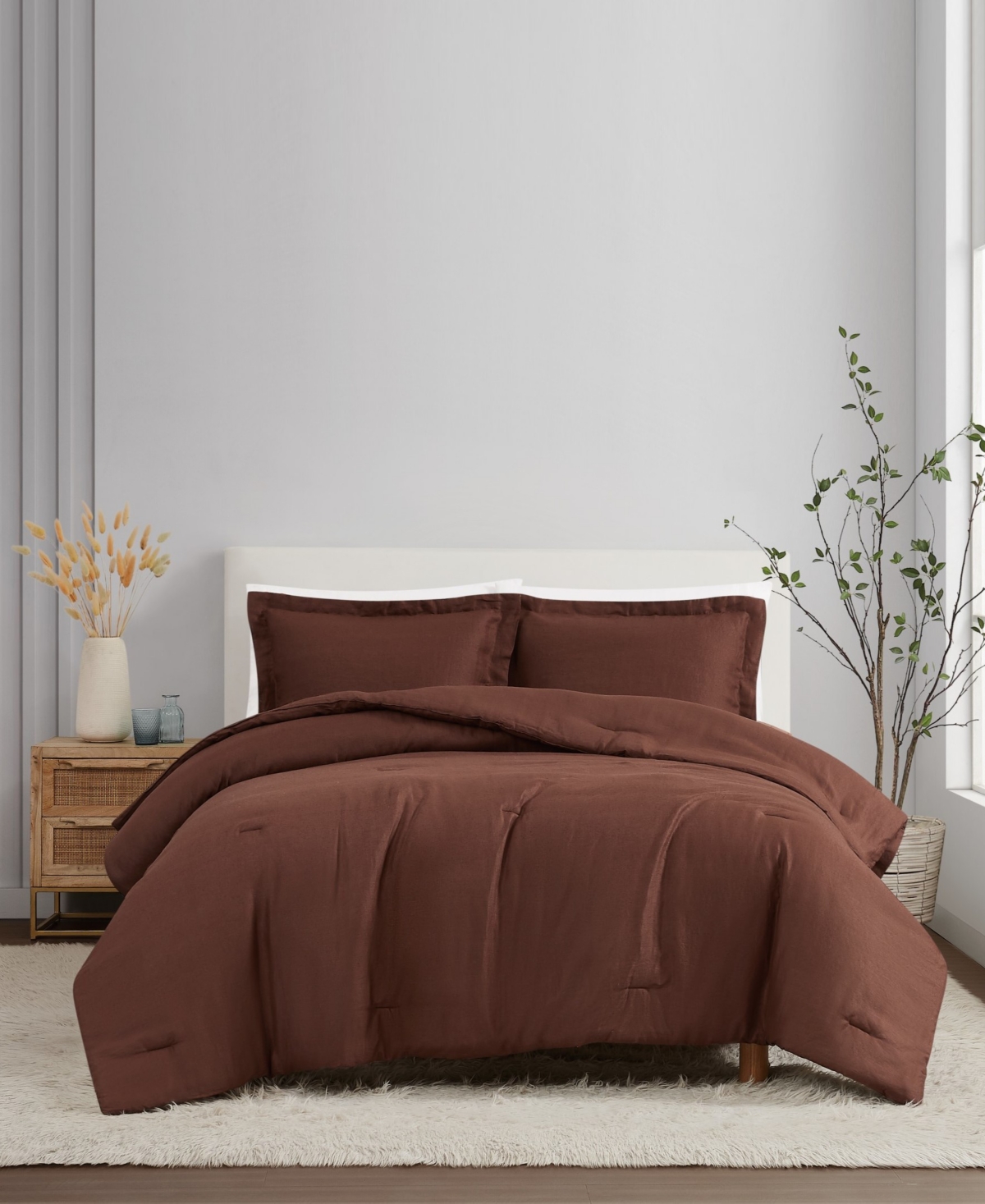 Click here for Brookyln Loom Flax Linen 3-Pc. Comforter Set  King... prices