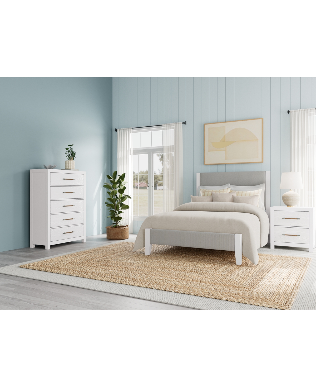 Click here for Catriona 3pc Bedroom Set (Full Upholstered Bed  Ch... prices