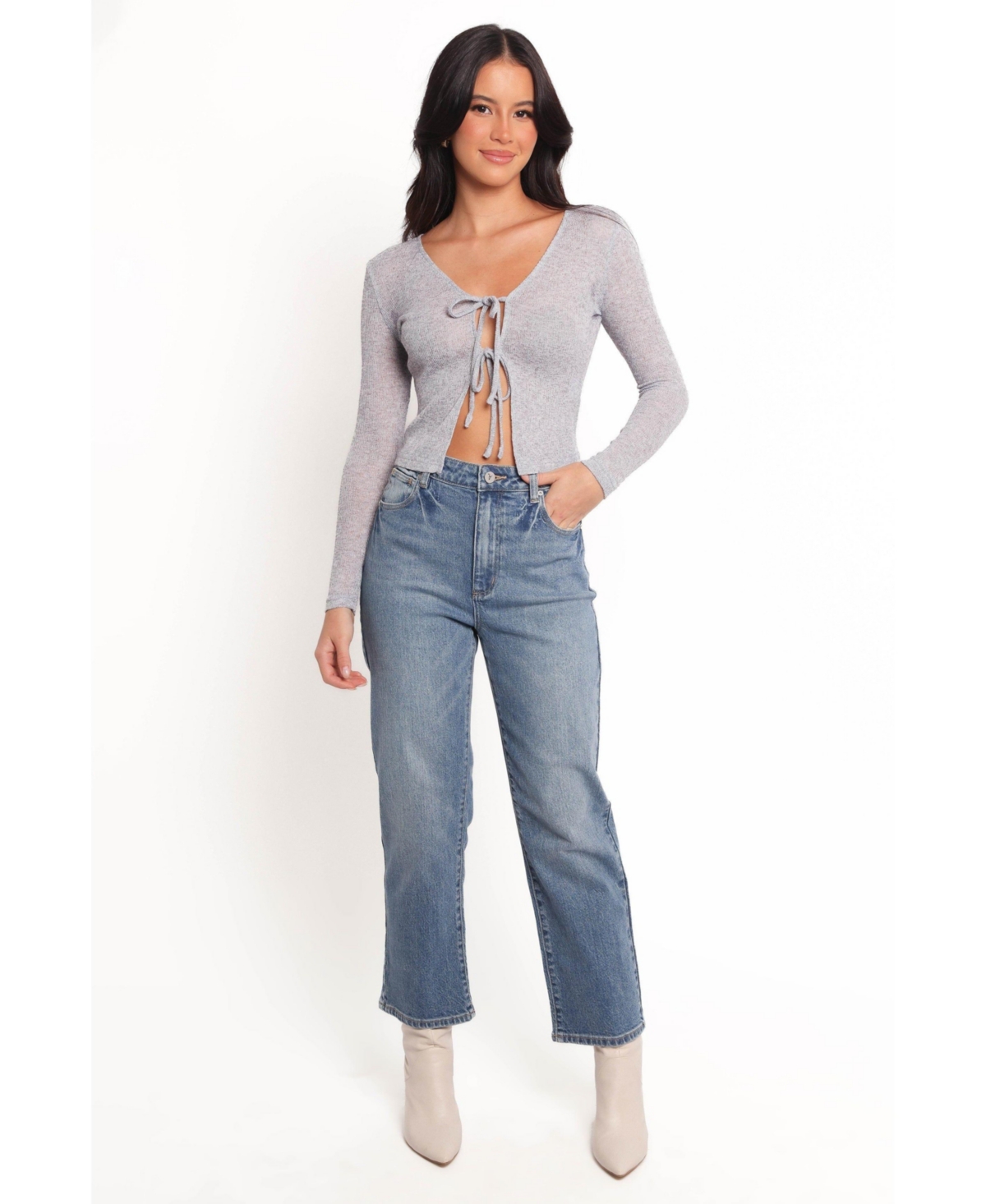 Click here for Petal and Pup Womens Tamsie Cardigan Top - Gray prices