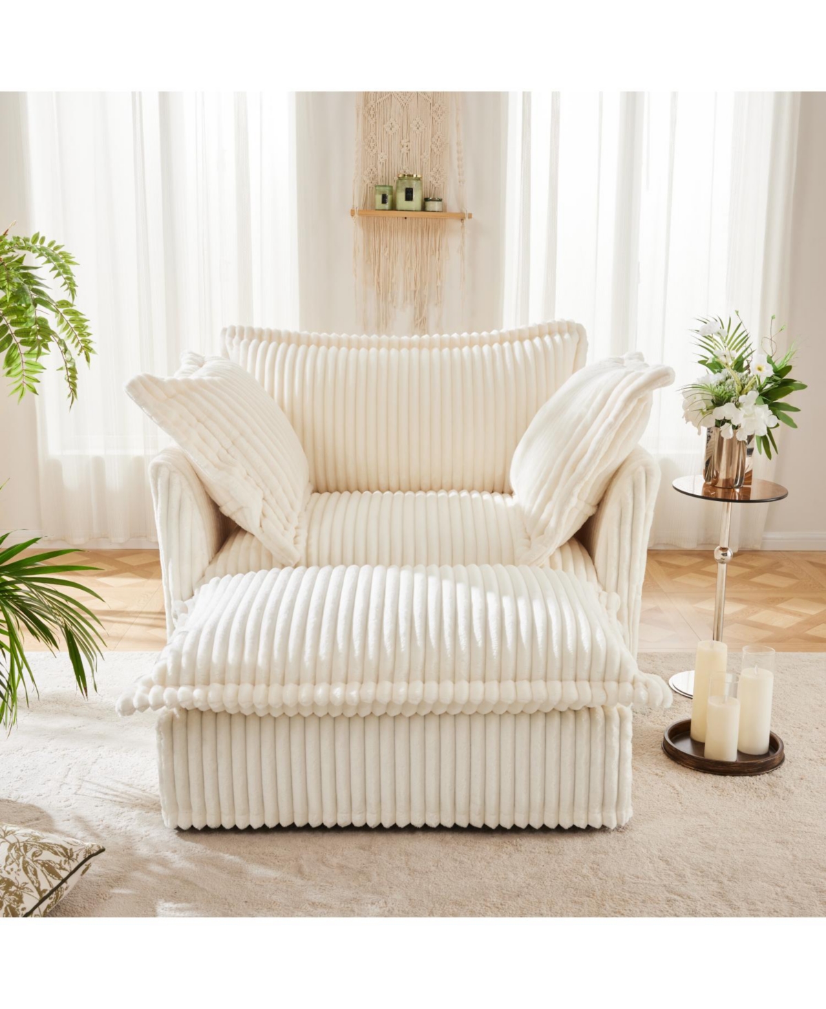 Click here for Streamdale Upholstered Armchair with Ottoman (Set... prices