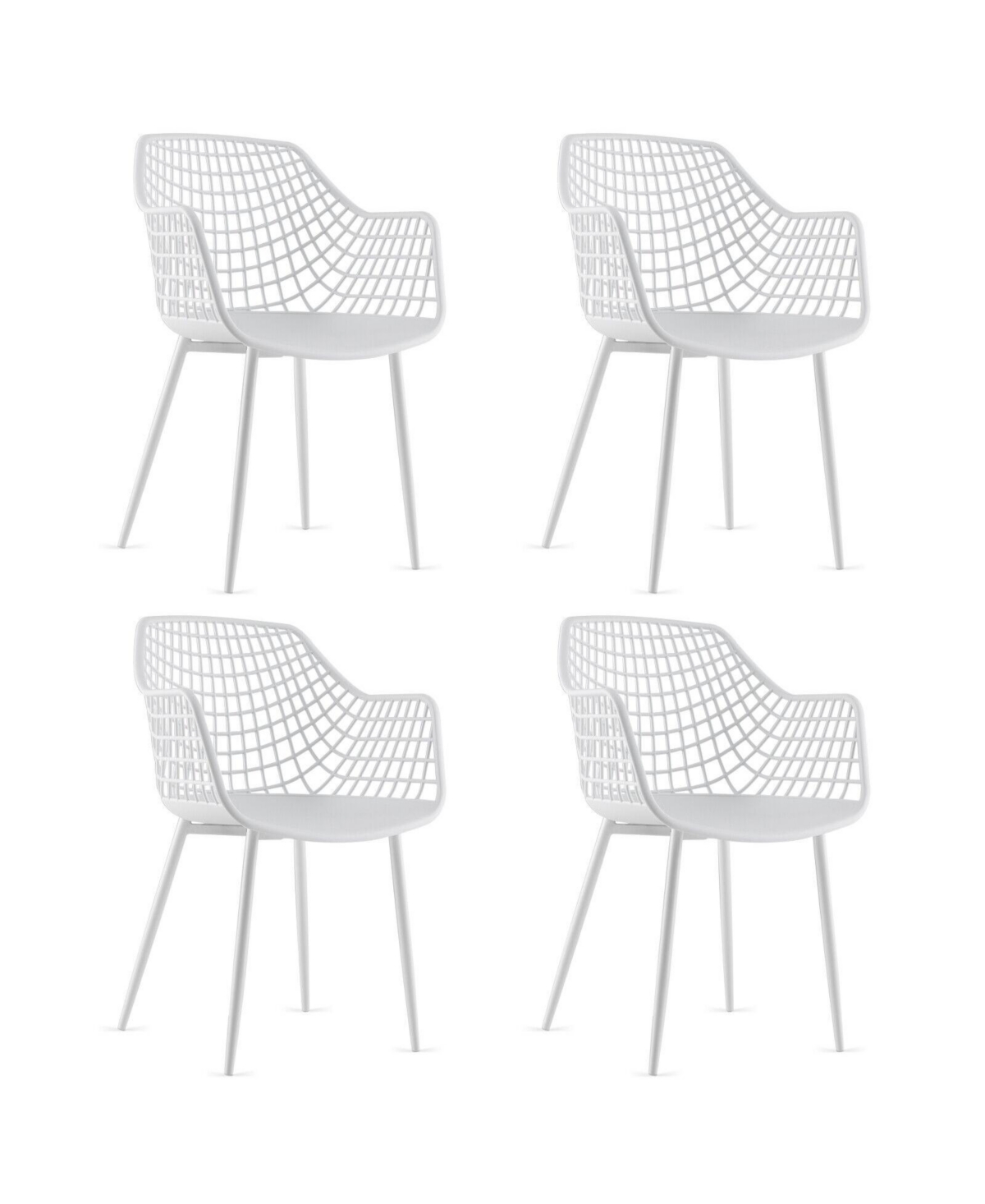 Click here for Set of 4 Heavy Duty Modern Dining Chair with Airy... prices