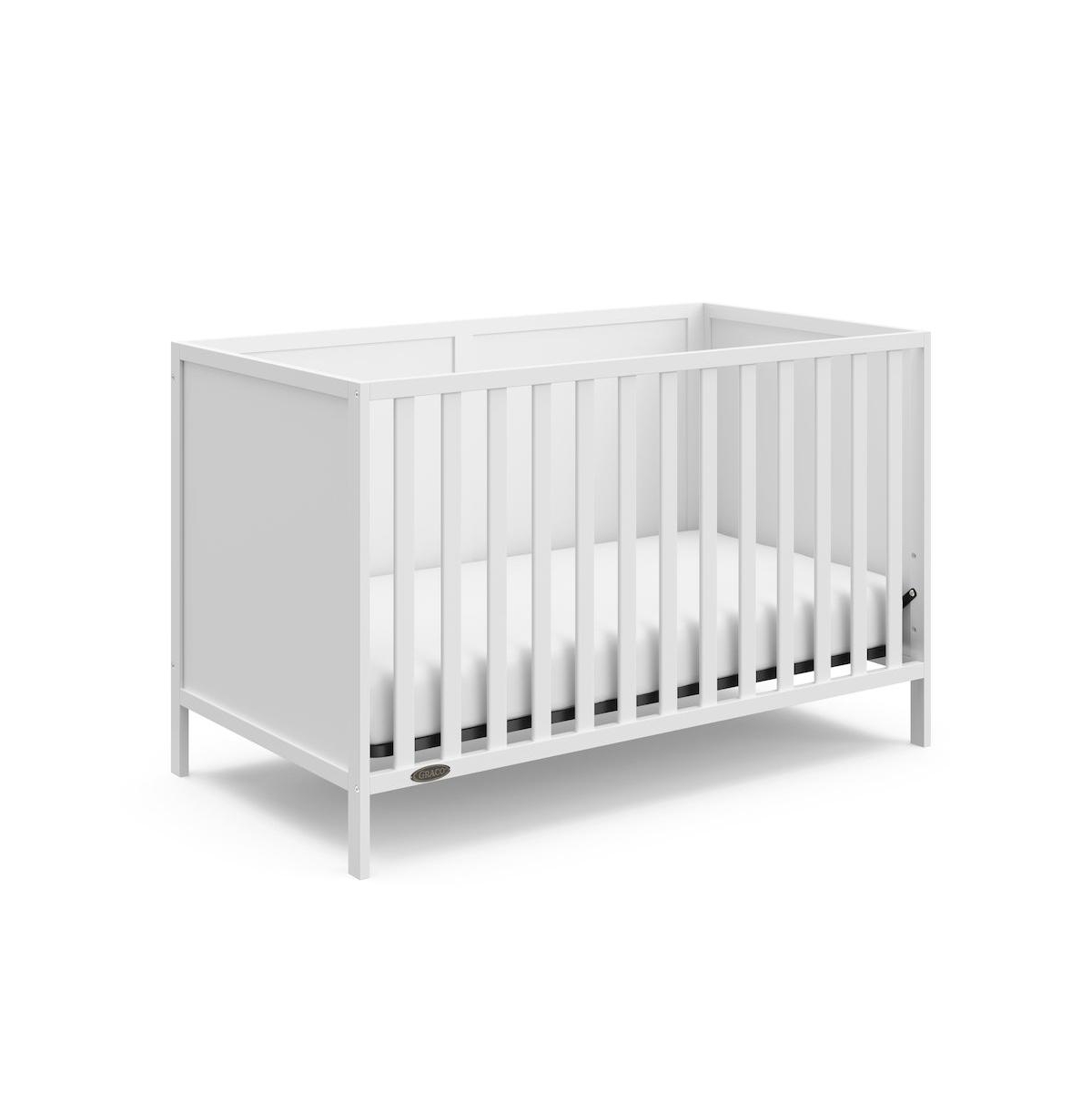 Click here for Graco Theo 3-in-1 Convertible Crib - White - White prices