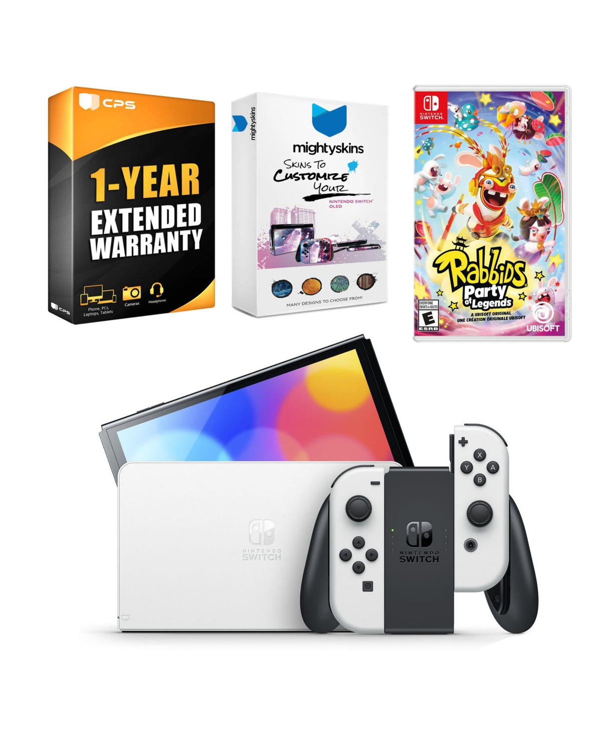Click here for Nintendo Switch White Oled Console with Rabbids: P... prices