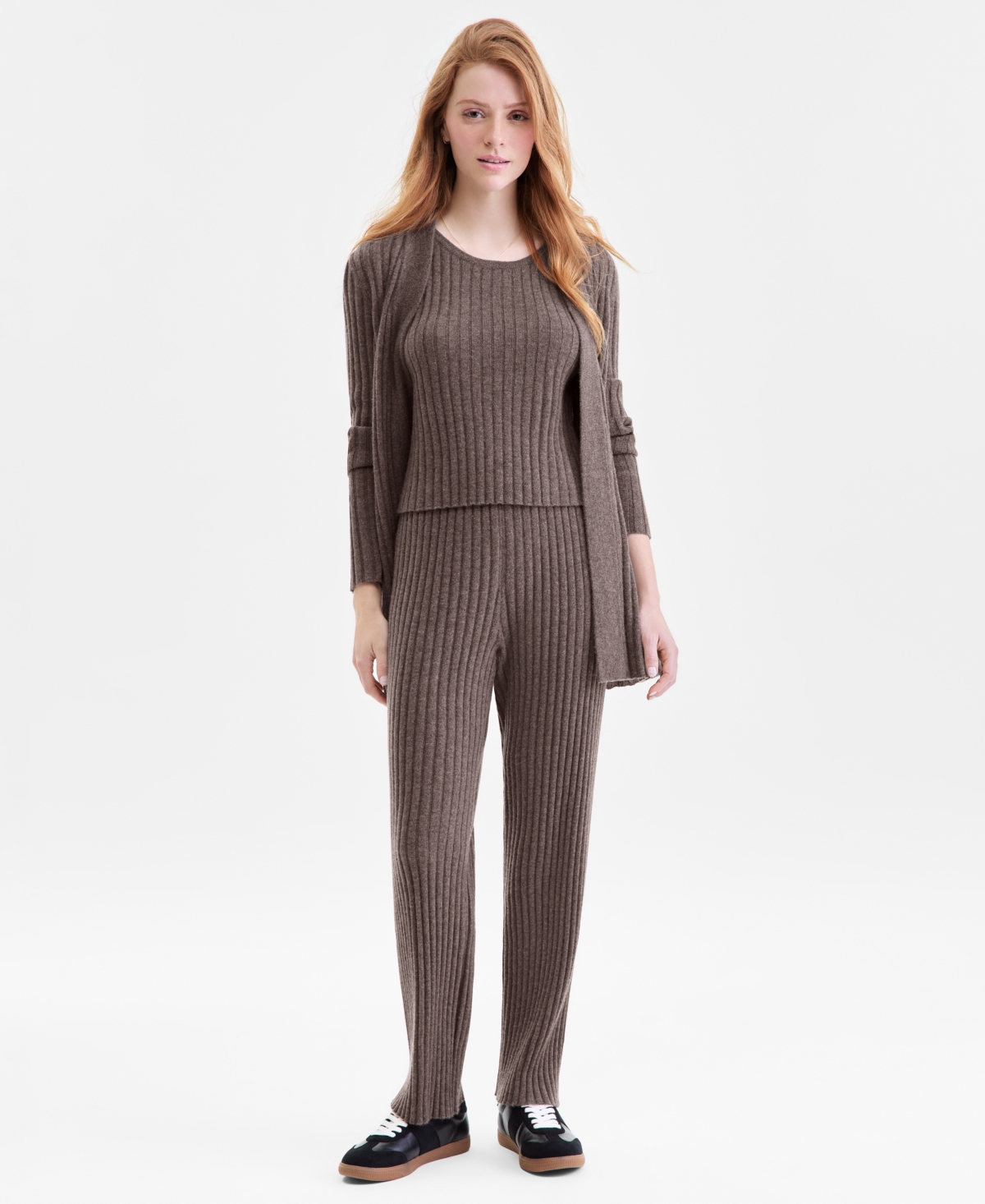 Click here for Charter Club Womens 100 Cashmere Ribbed Long Cardi... prices