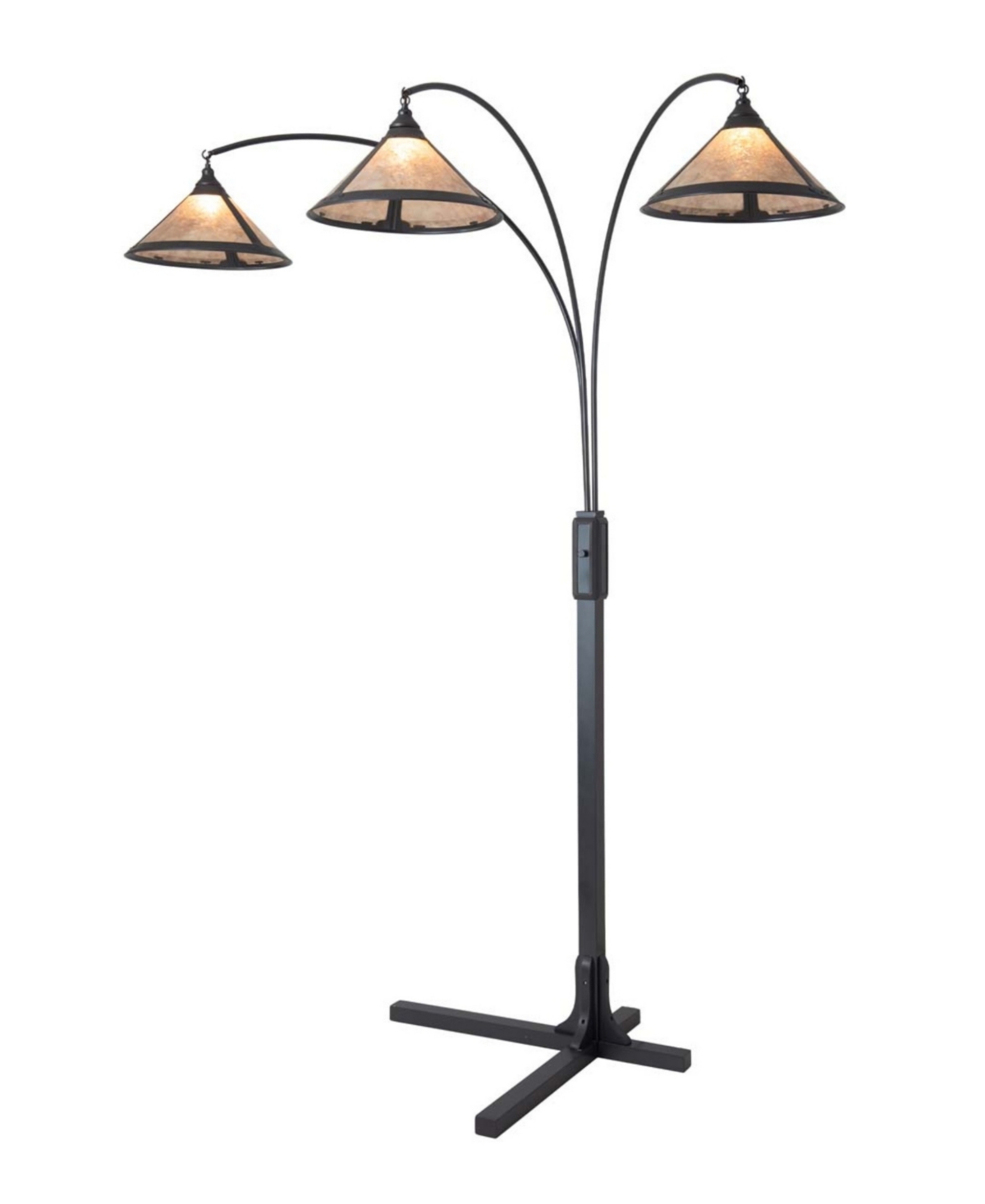 Click here for Nova of California 86 Wood Natural Mica 3 Light Ar... prices