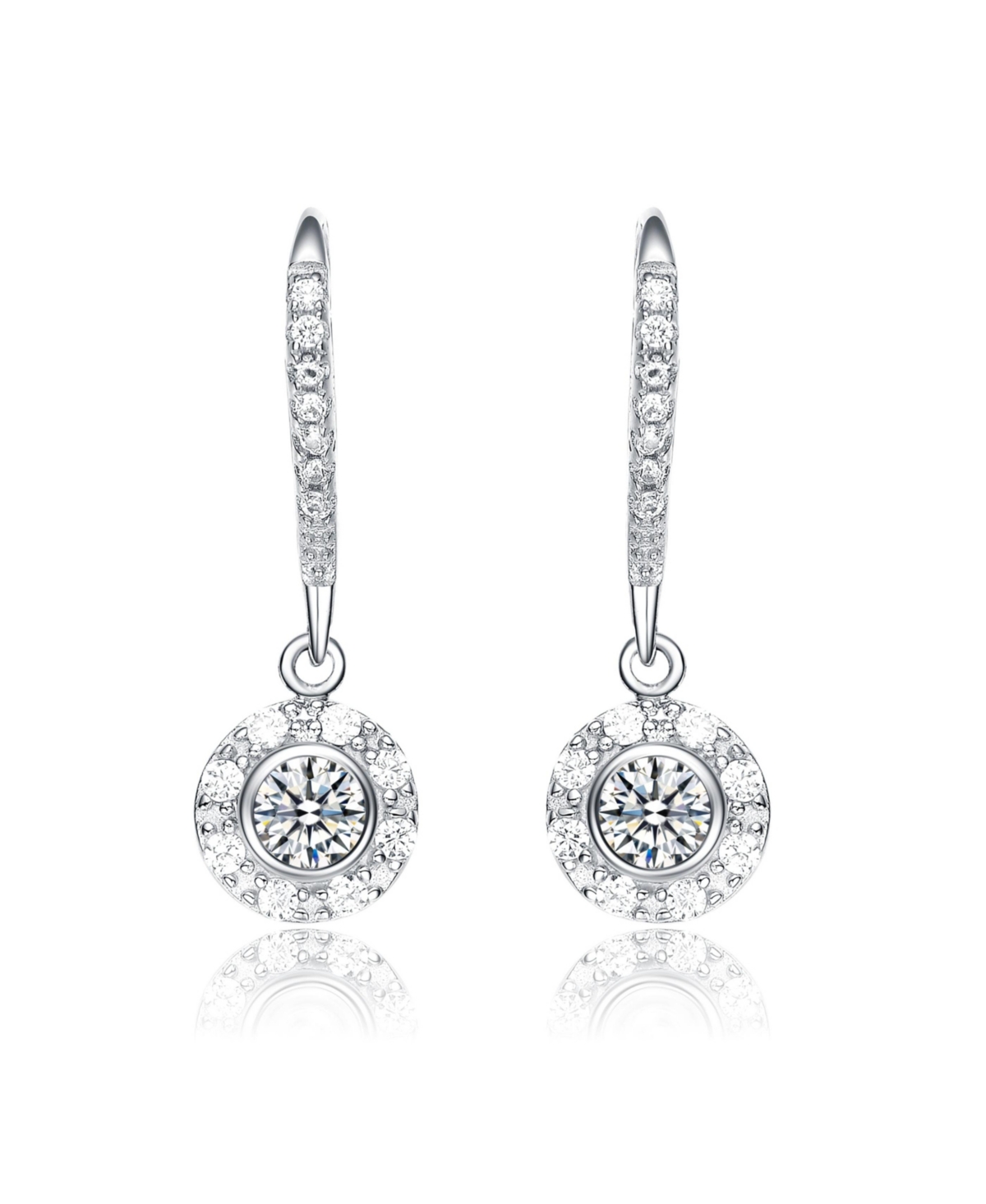 Click here for Sterling Silver White Gold Plating with Clear Cubi... prices