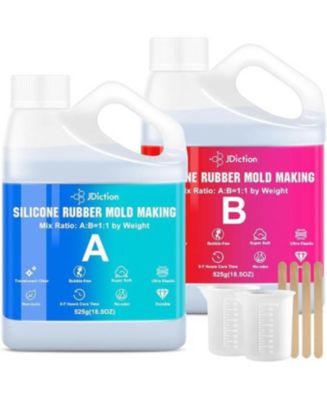 Silicone Mold Making Kit, 2.32lb(37oz) Super Elastic Liquid Silicone ...