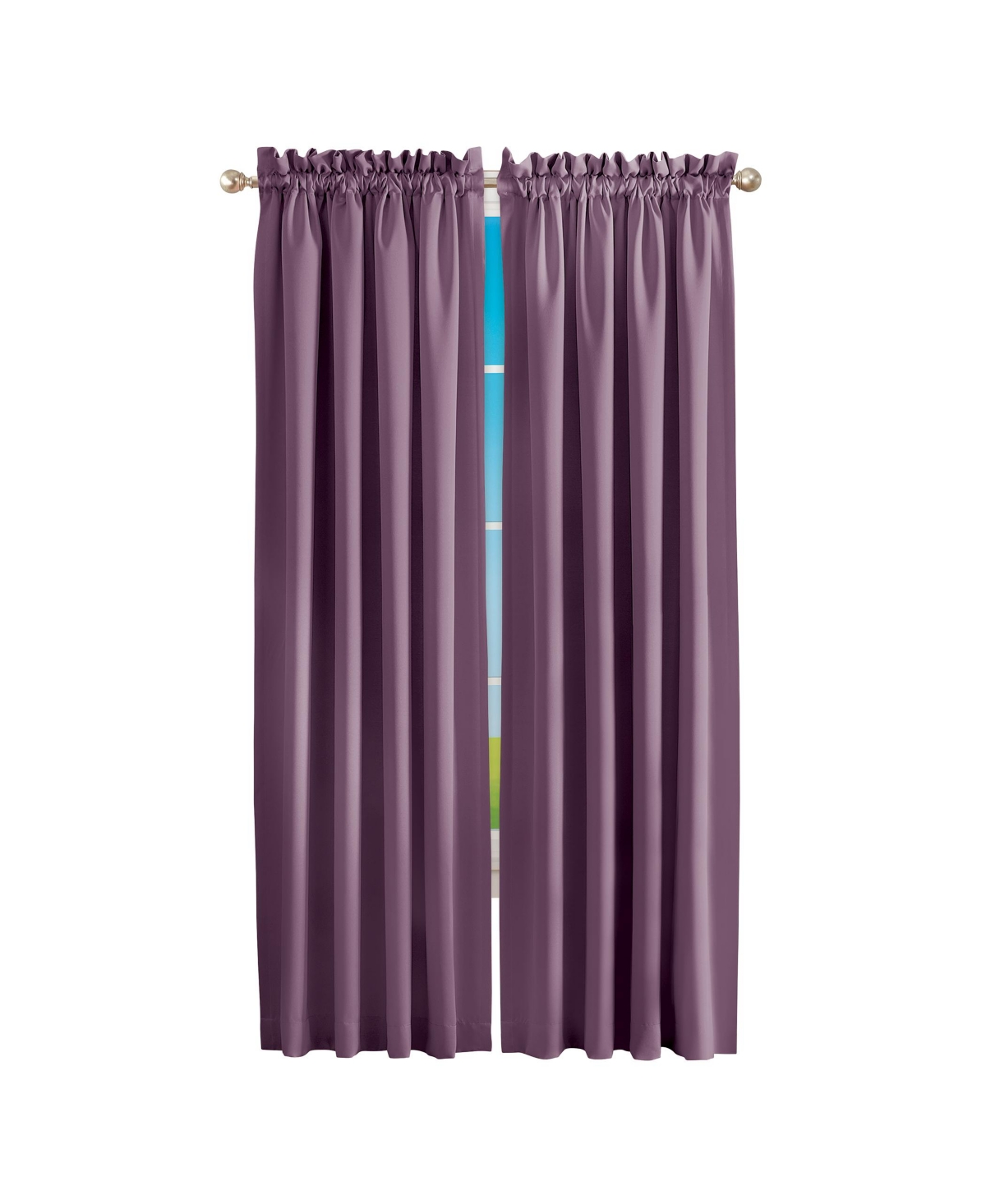 Click here for Madison Room-Darkening Solid Color Curtains - Plum prices