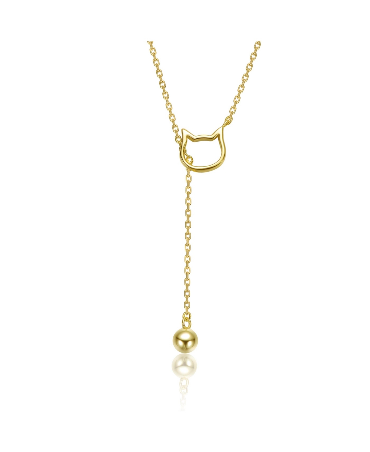 Click here for Kids 14K Gold Plated Cat Outline Pendant Necklace... prices