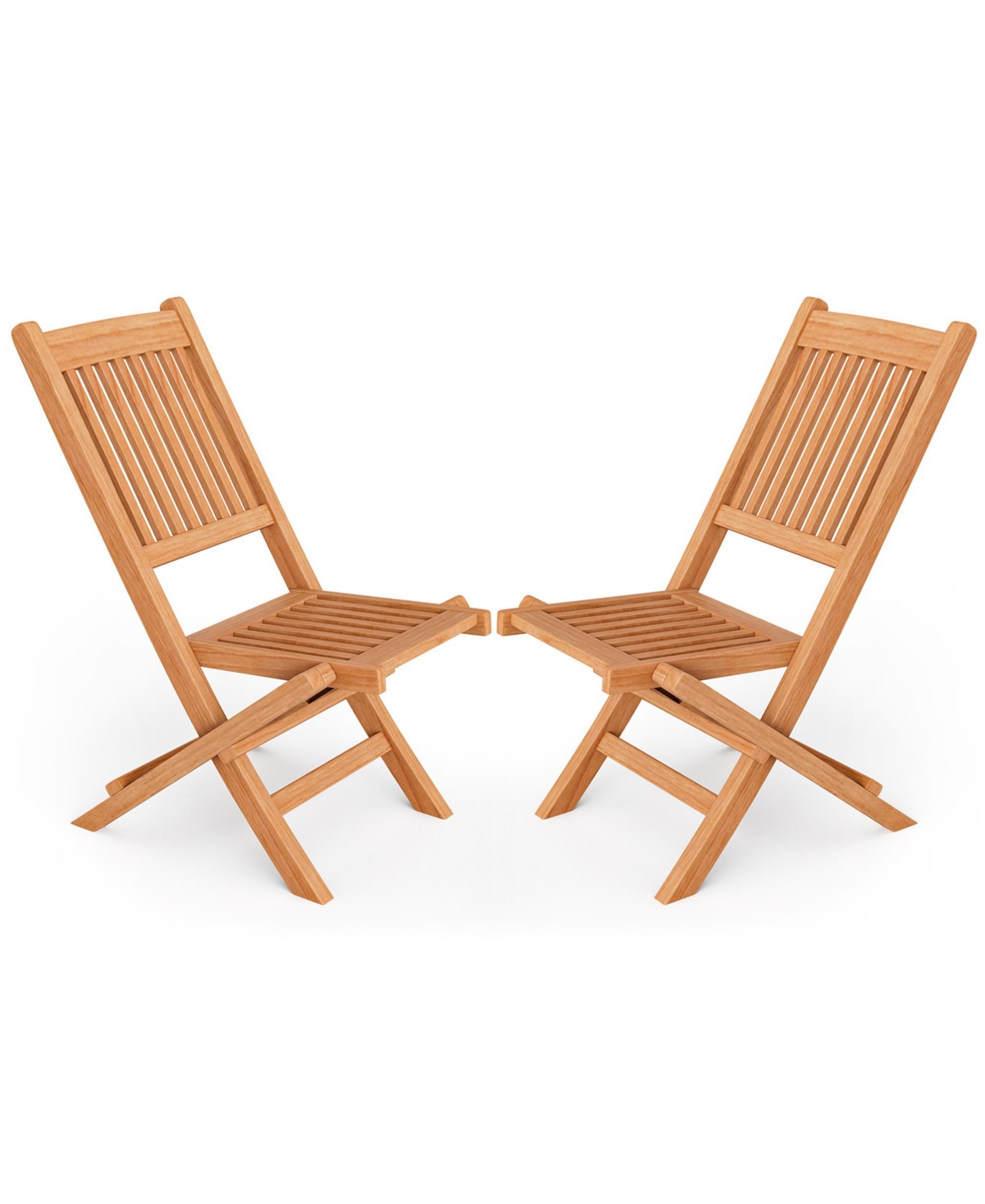 Click here for Gymax Set of 2 Indonesia Teak Wood Outdoor Chair F... prices