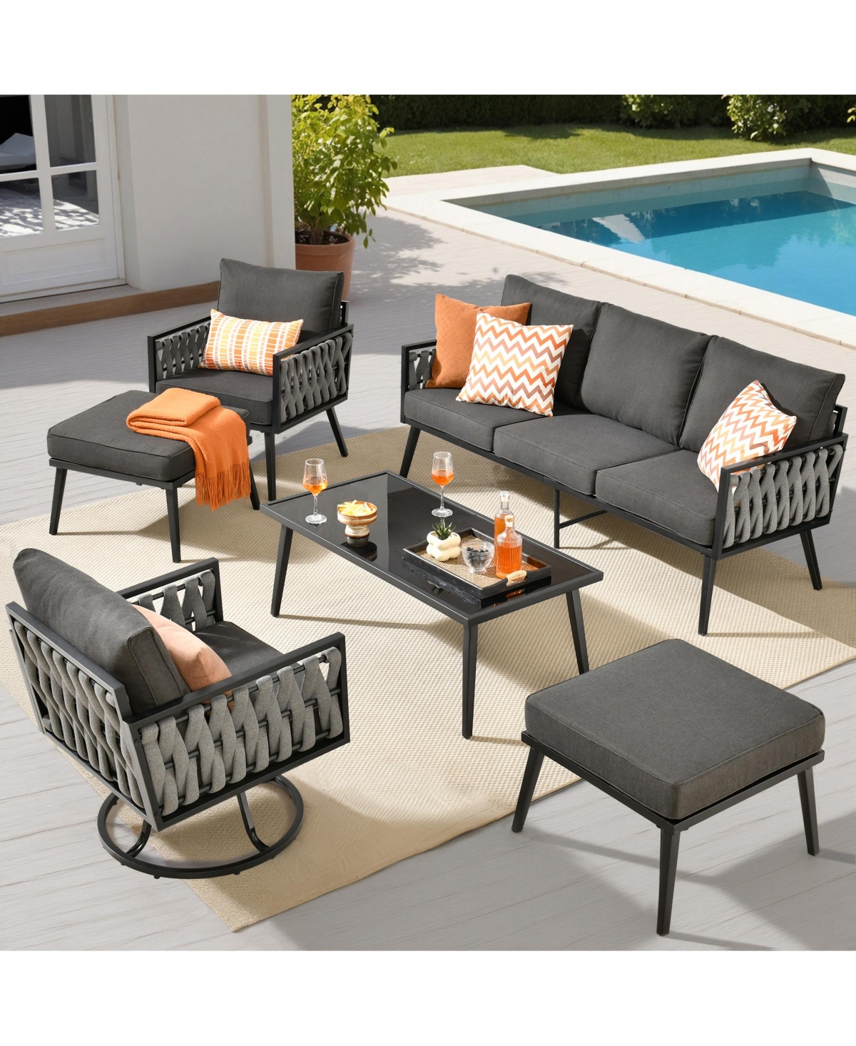 Click here for Xizzi 6-Priece Outdoor Patio Set with All-Weather... prices