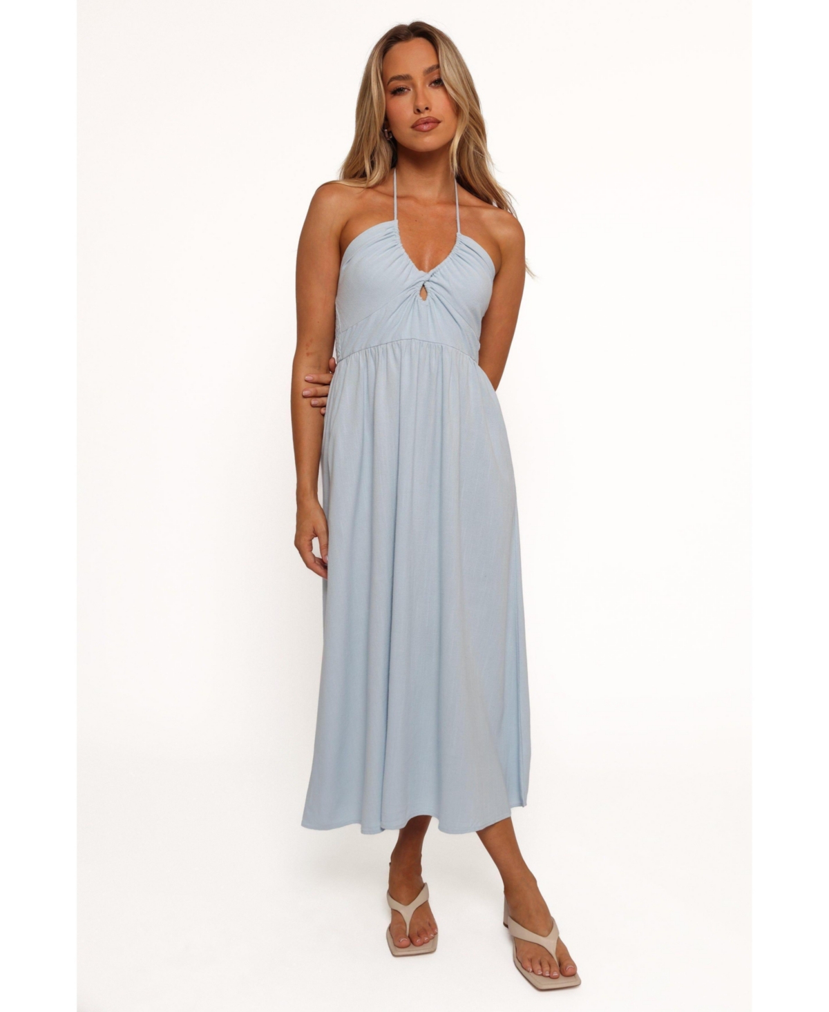 Click here for Petal and Pup Womens Tanner Midi Dress - Light blu... prices