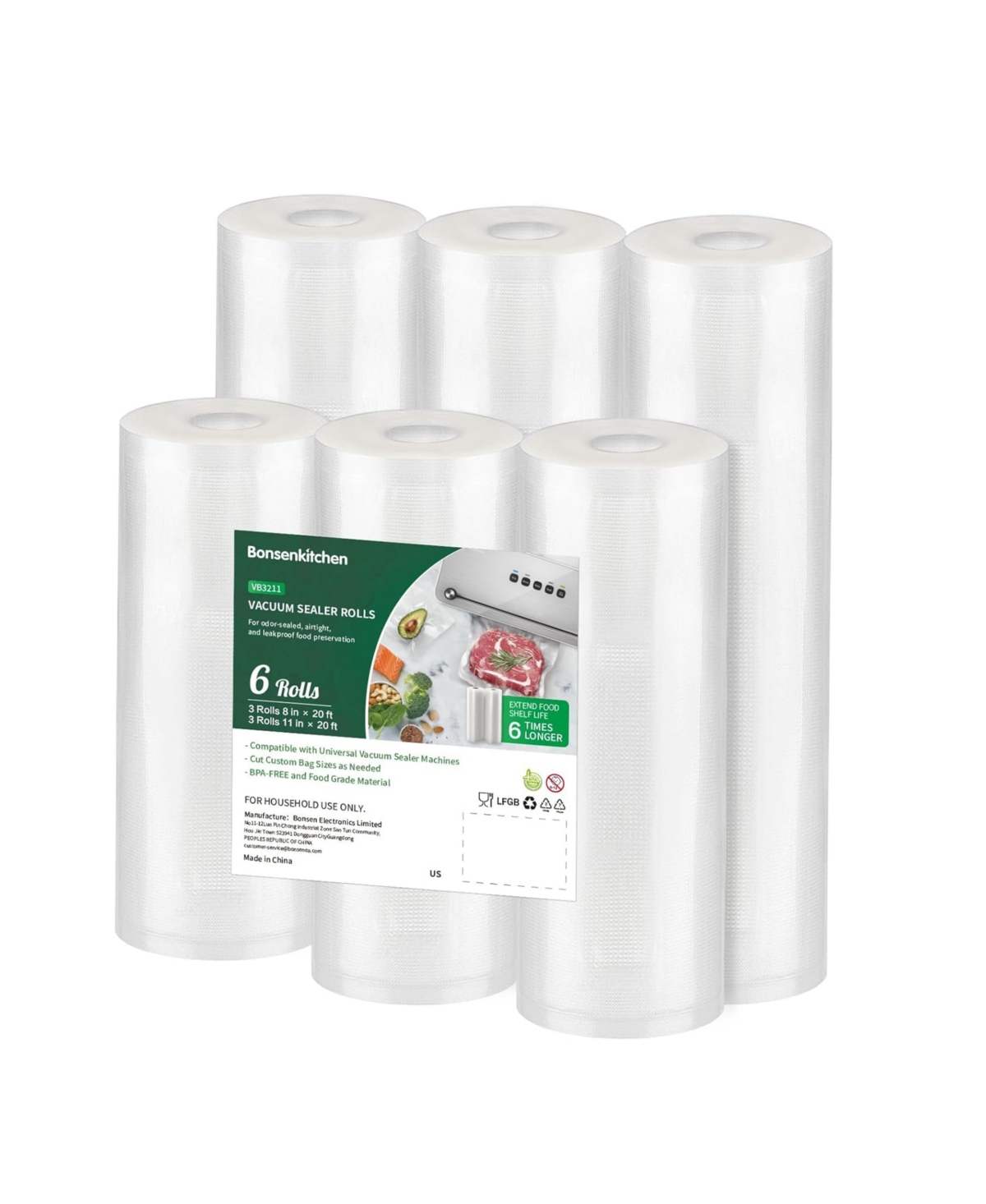 Click here for Bonsenkitchen Vacuum Sealer Rolls Bags  6 Pack 3 R... prices