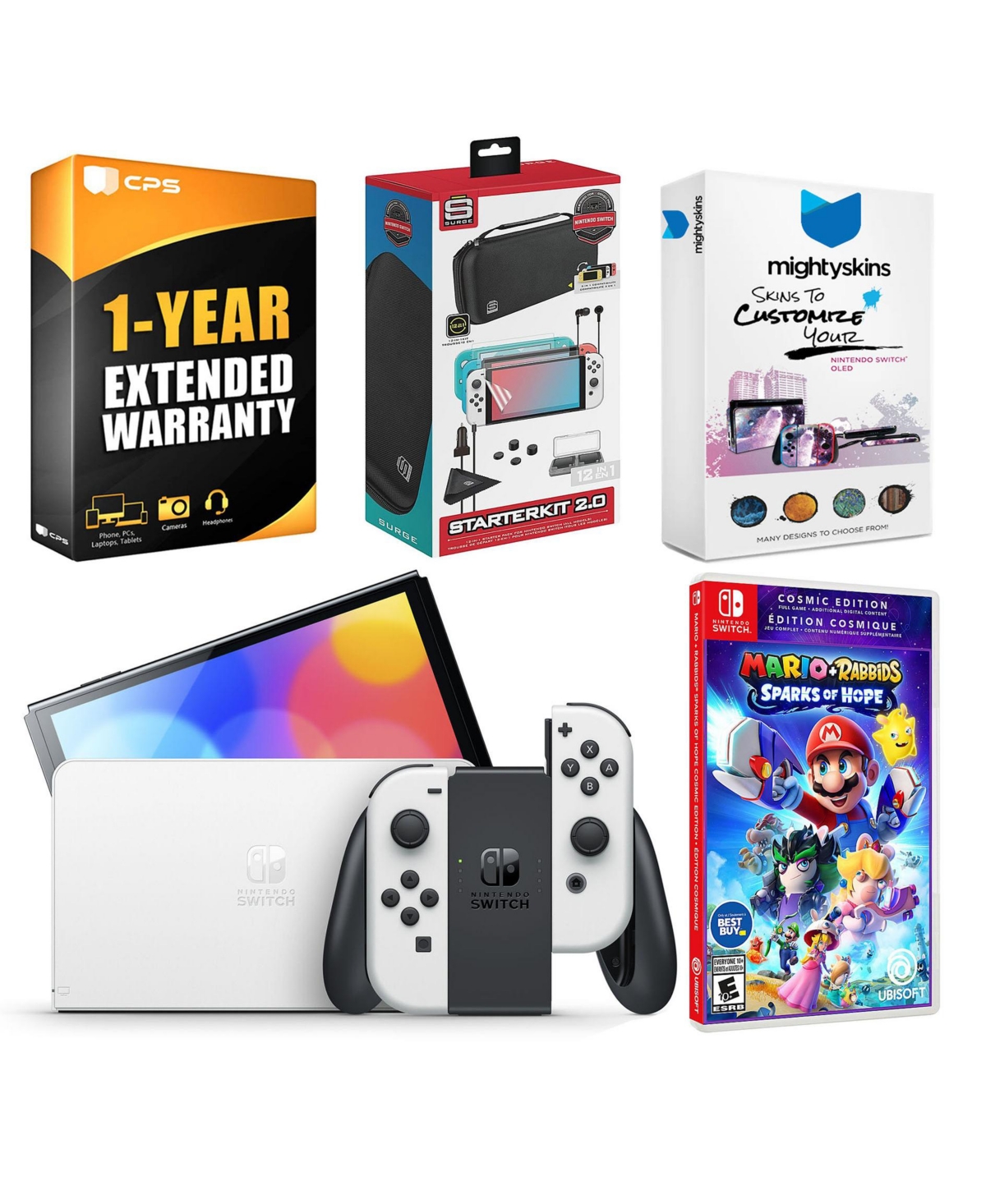 Click here for Nintendo Switch White Oled Console with Mario + Ra... prices